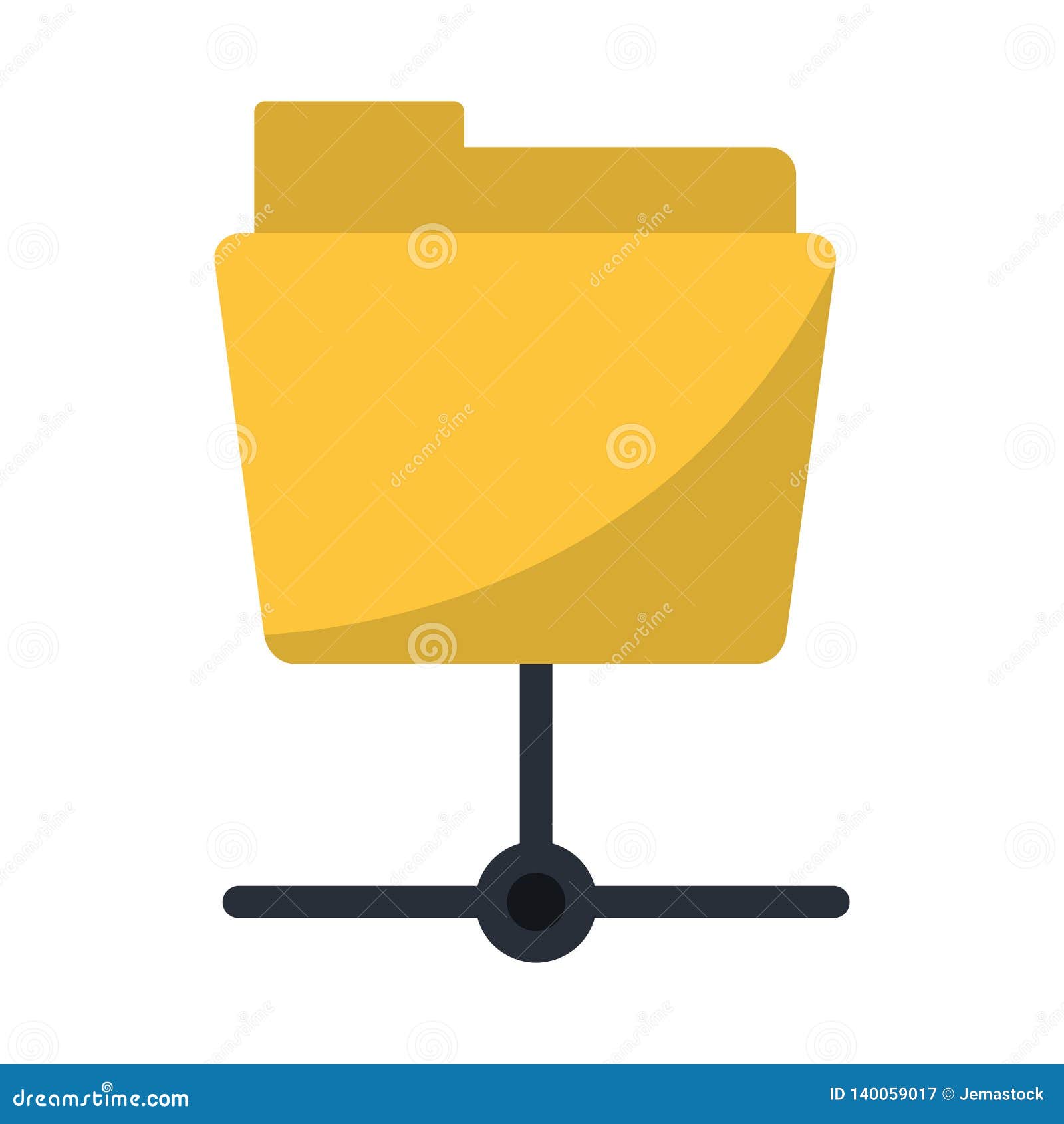 Folder database symbol stock vector. Illustration of storage - 140059017