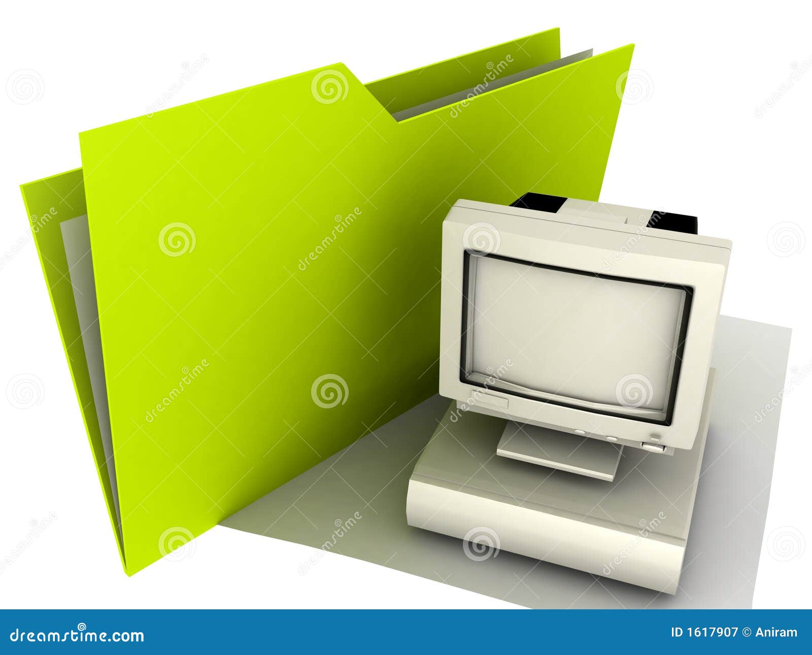 Folder Desktop stock illustration. Illustration of document - 1617907