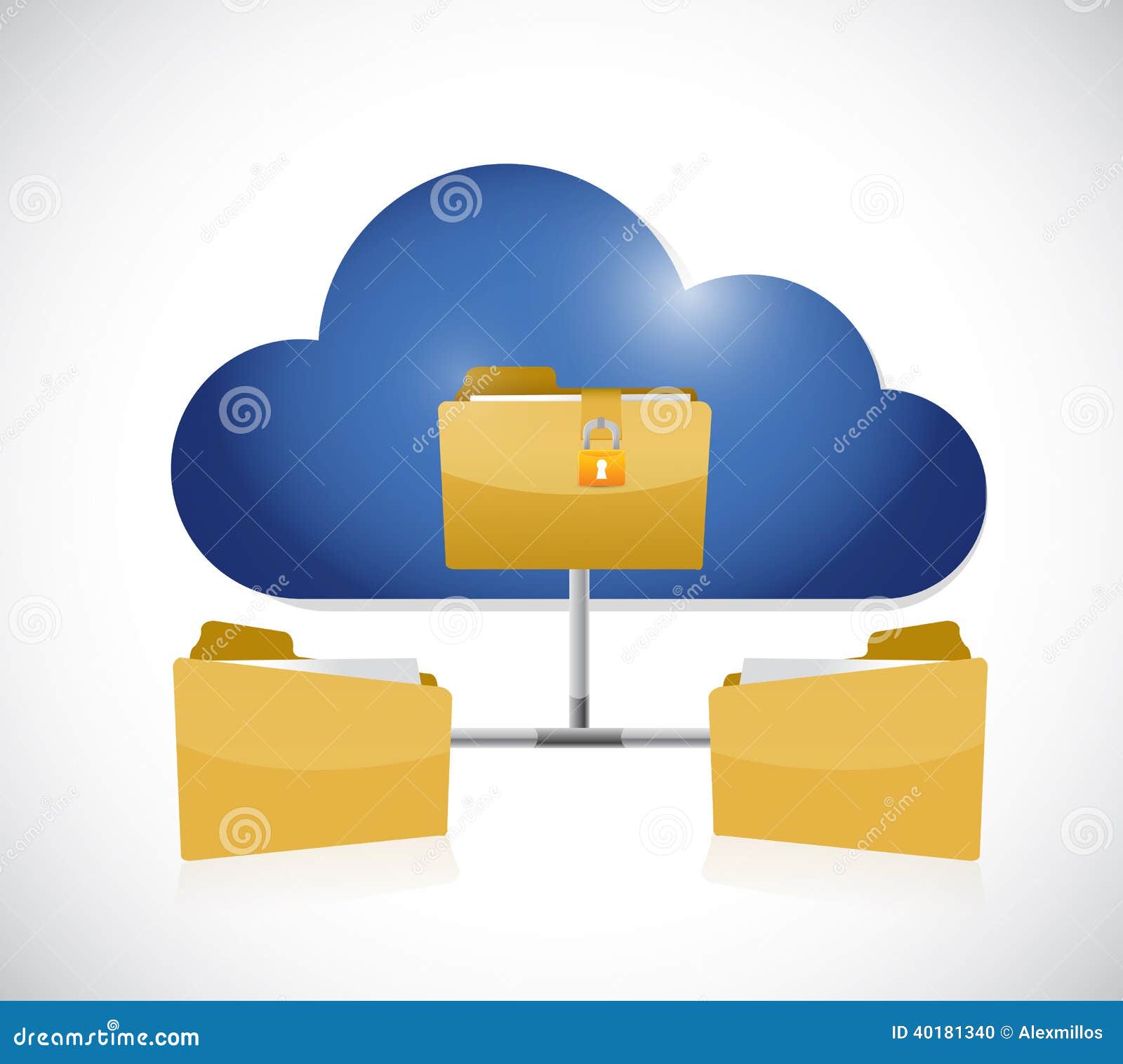 Synchronized Access Isolated Cartoon Vector Illustrations ...