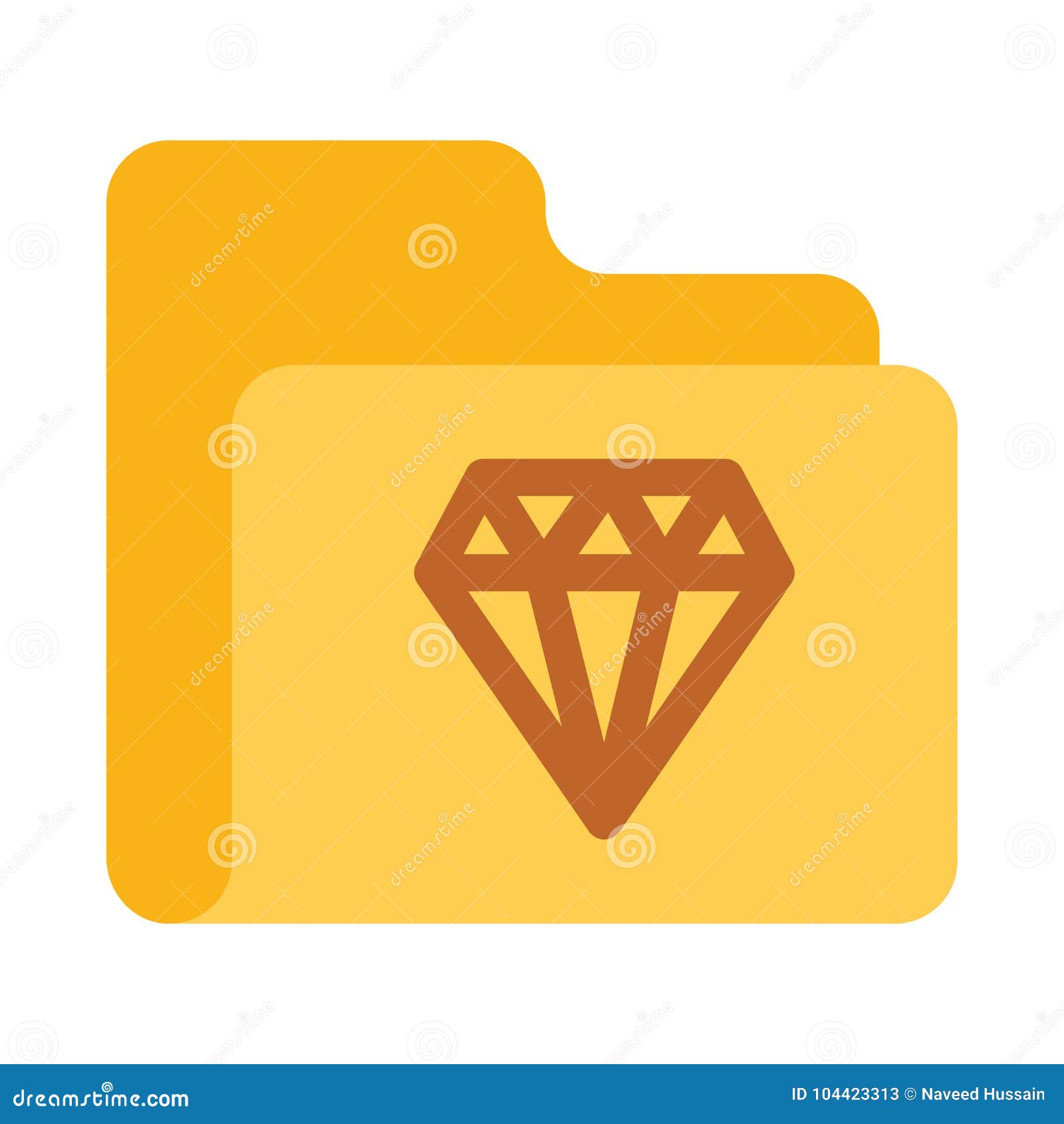 Folder Diamond Color VECTOR Icon Stock Vector - Illustration of ...