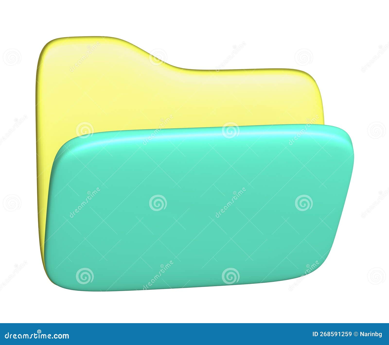 Folder Document 3d Icon Transparent Illustration Stock Image ...