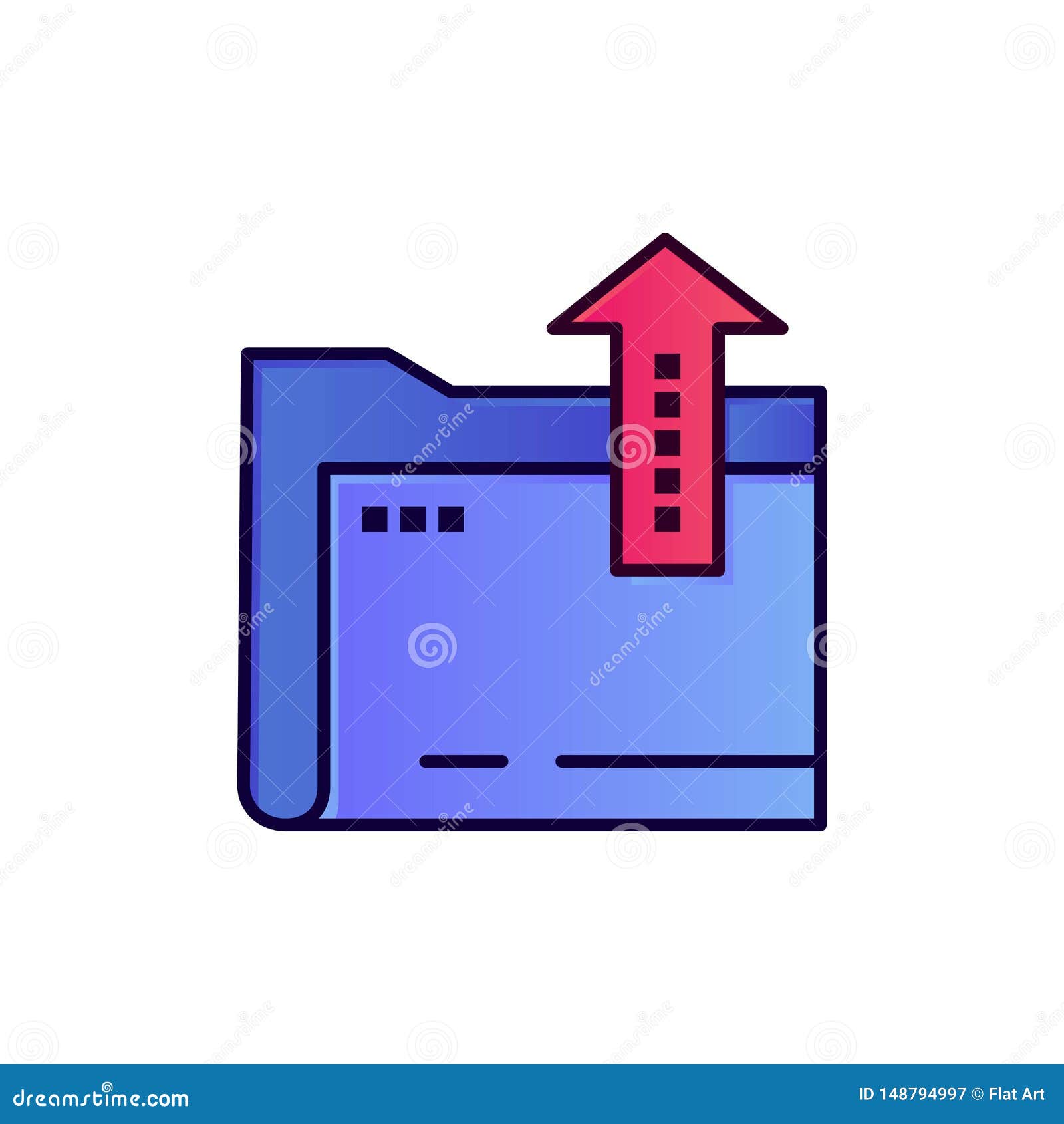 Folder, Document, File, Storage Flat Color Icon. Vector Icon Banner ...