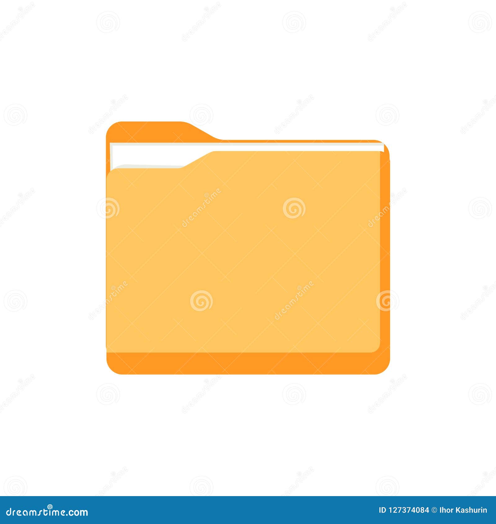 Folder with Document. Vector Illustration. Stock Vector - Illustration ...