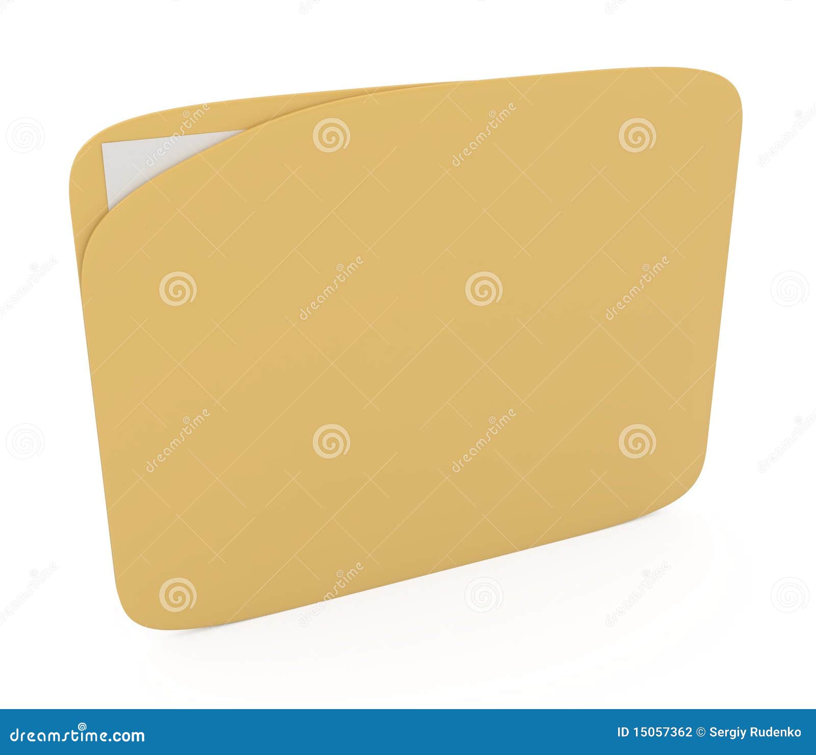Folder with Document Isolated on White Stock Illustration ...