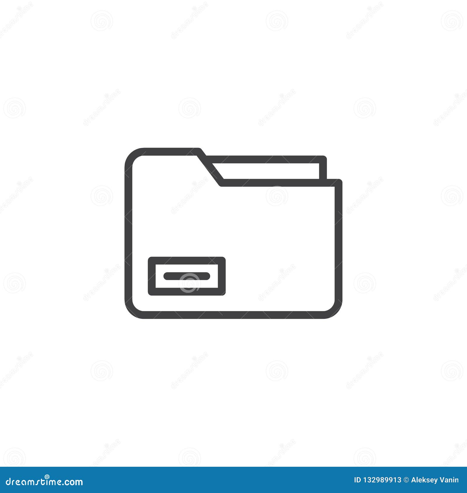 Folder Document Outline Icon Stock Vector - Illustration of portfolio ...
