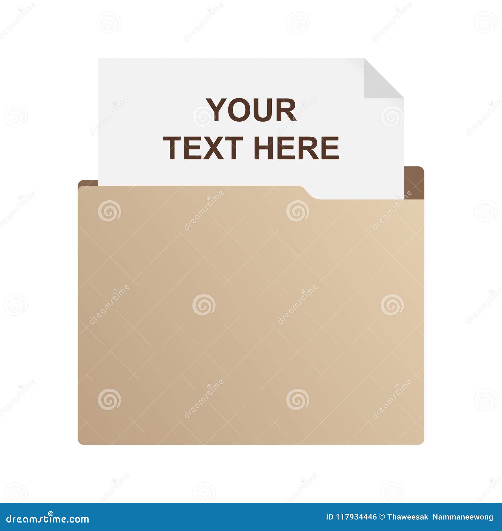 Folder and Document Paper Horizontal Stock Vector - Illustration of ...