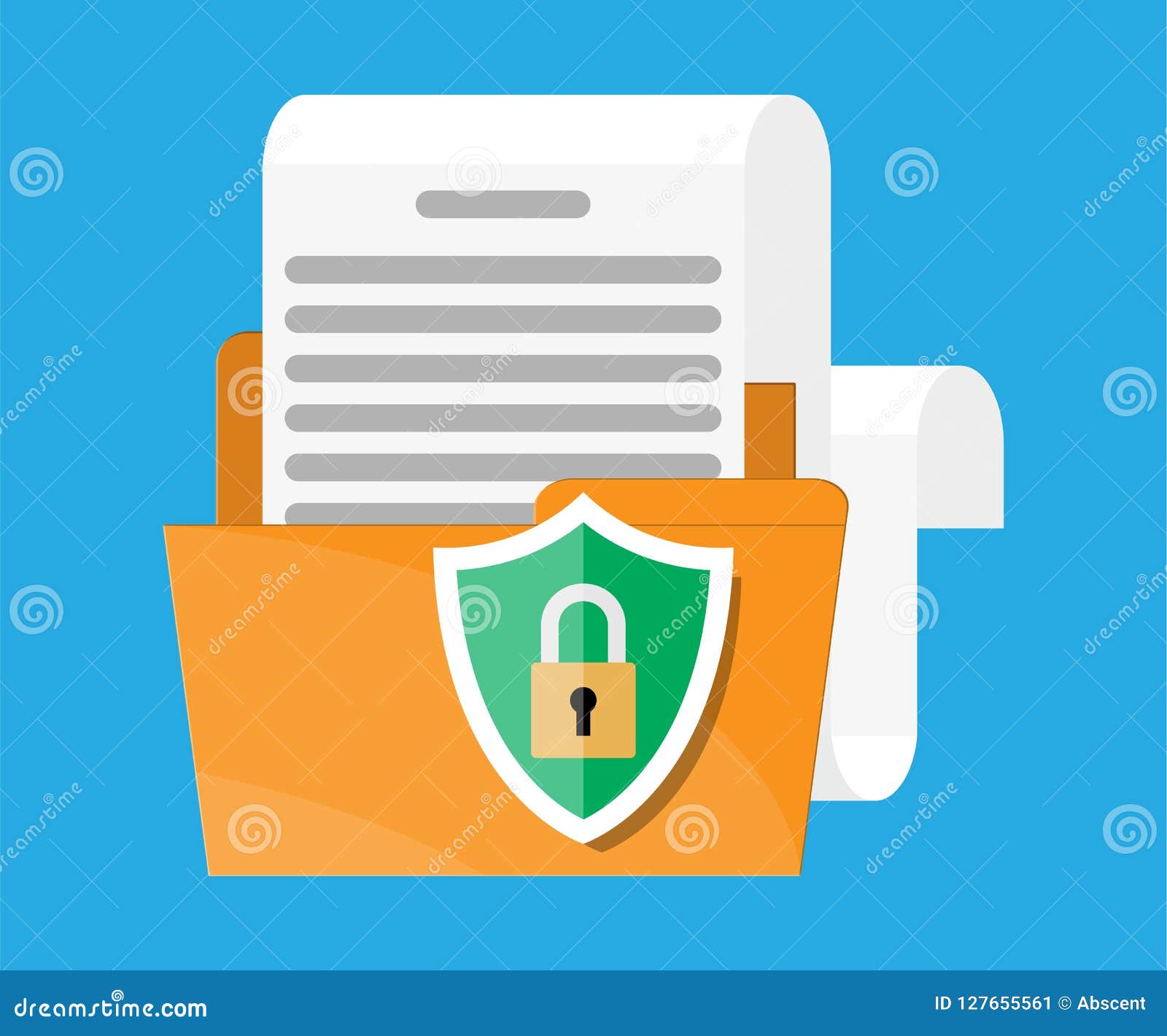 Document Lock Paper Stock Illustrations – 10,892 Document Lock Paper ...