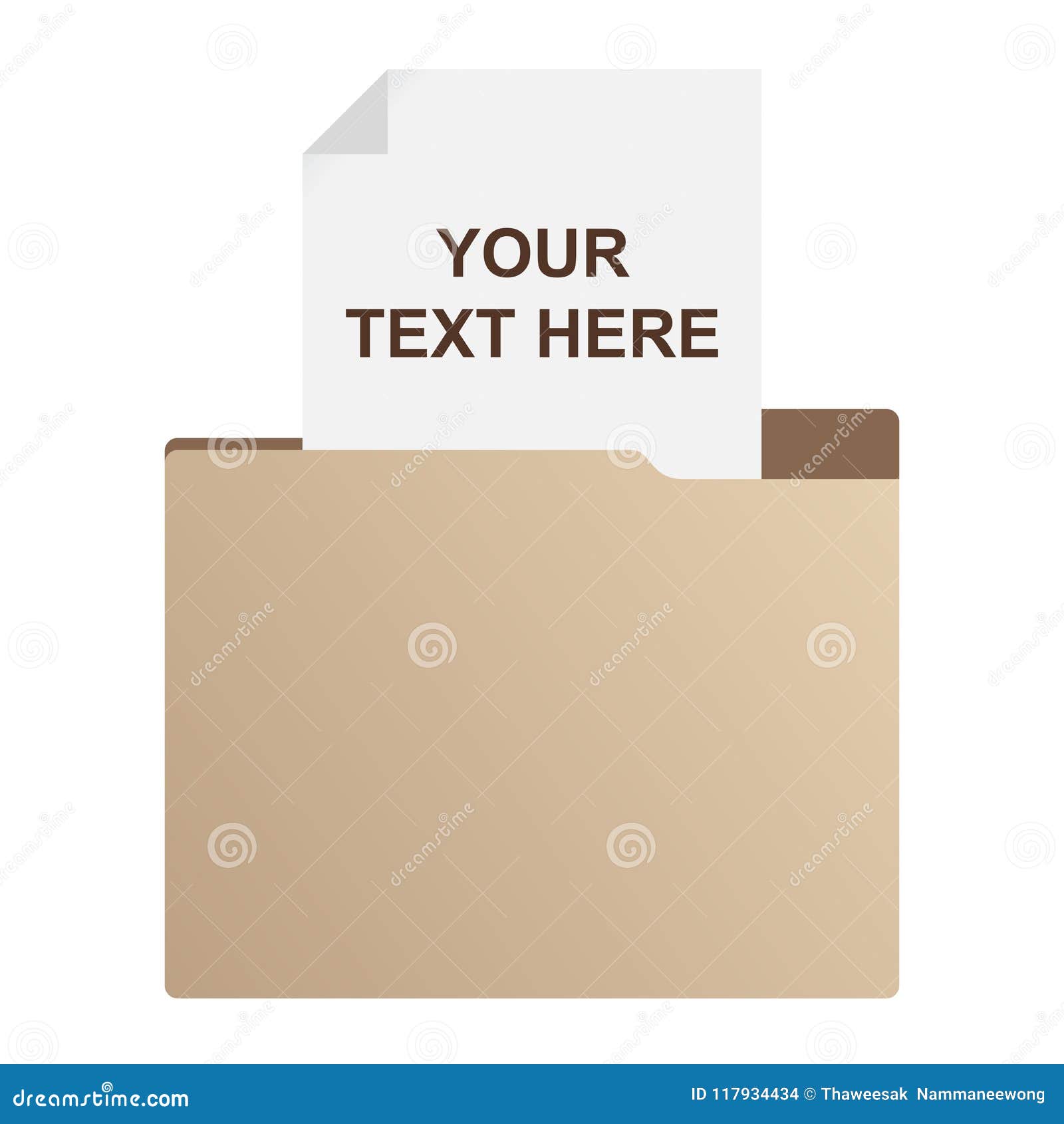 Folder and Document Paper Vertical Stock Vector - Illustration of sheet ...