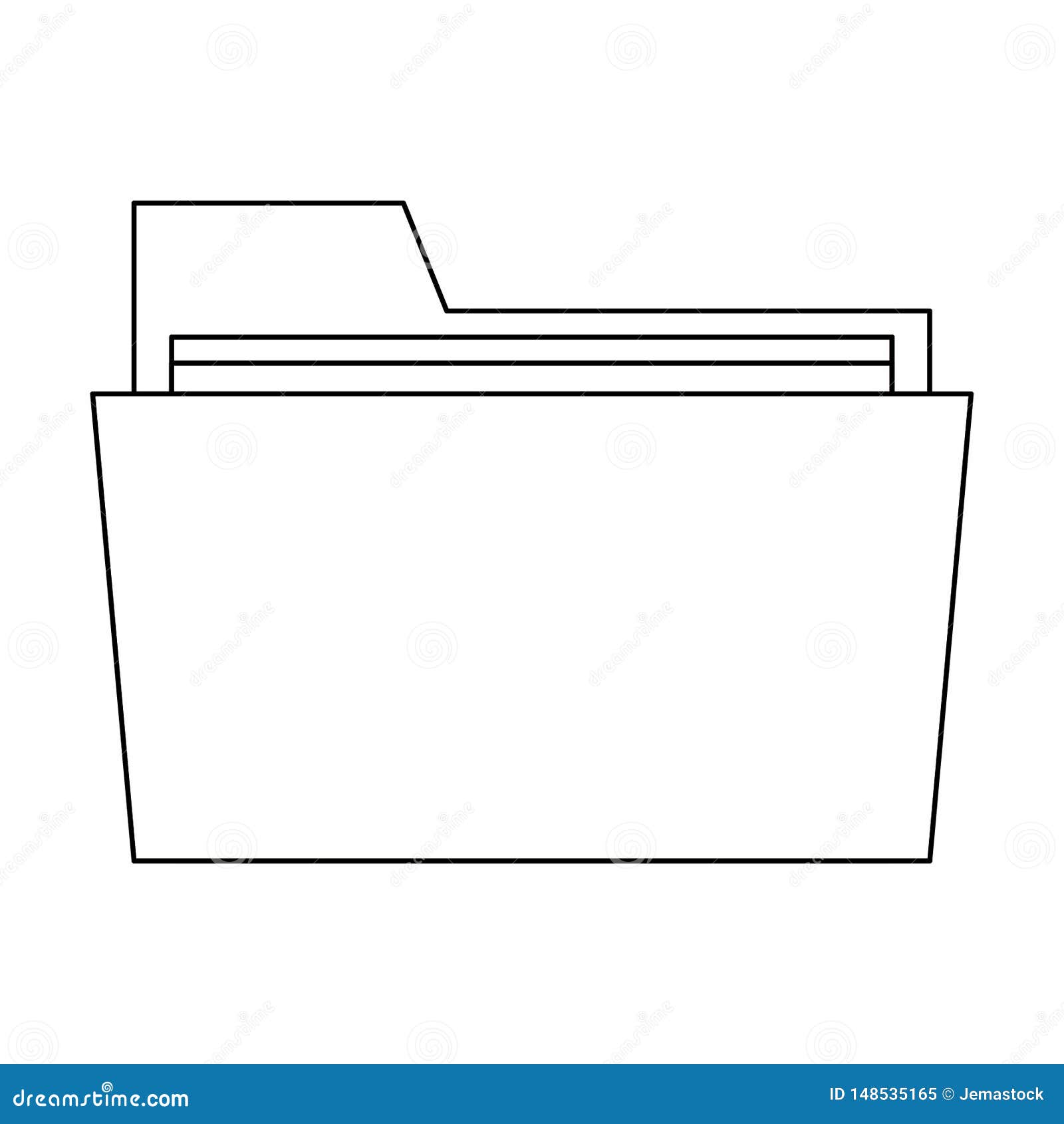 Folder Clipart Black And White