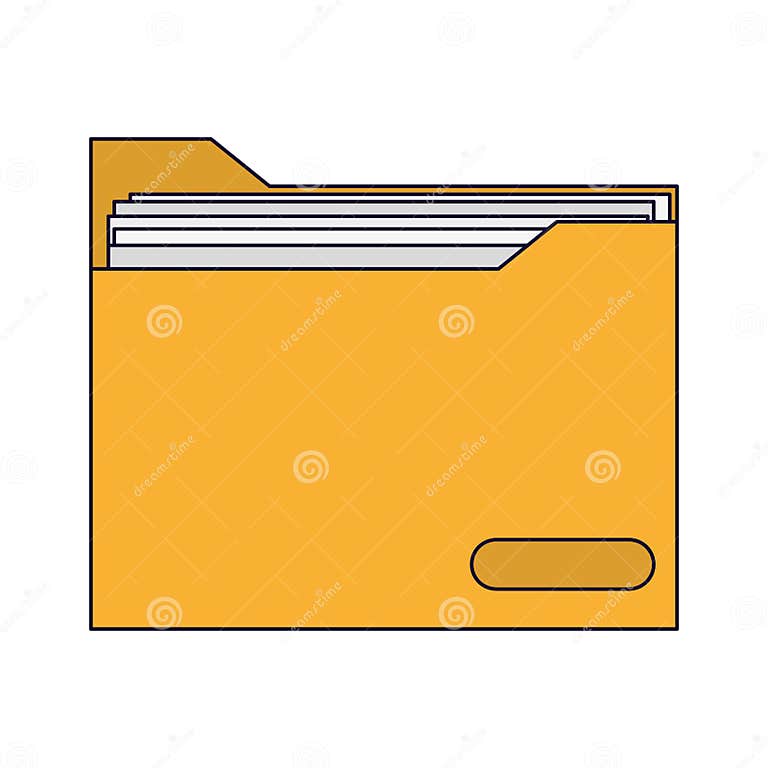 Folder Document Symbol Isolated Stock Vector - Illustration of ...