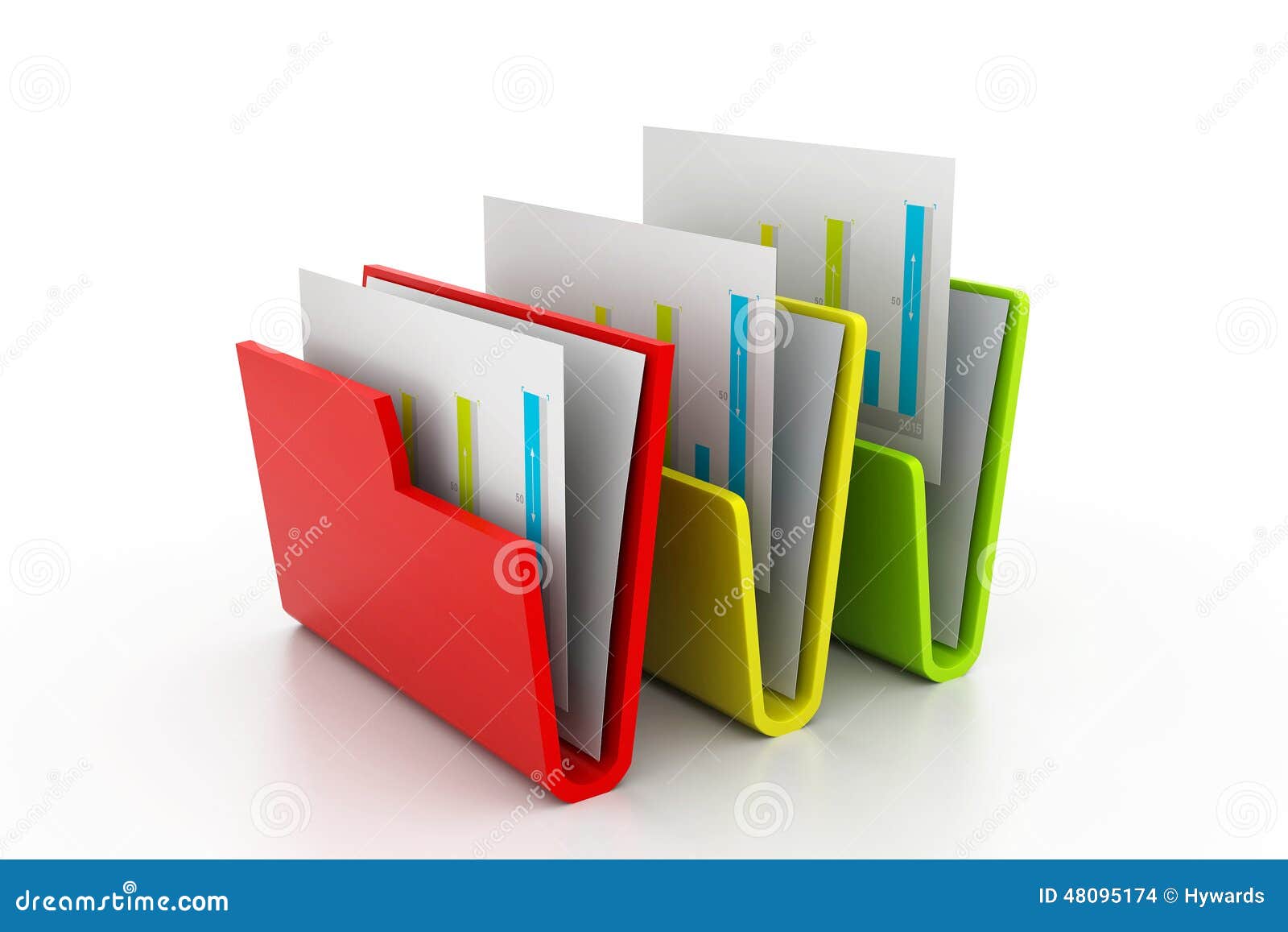 Folder with documents stock illustration. Illustration of folder - 48095174