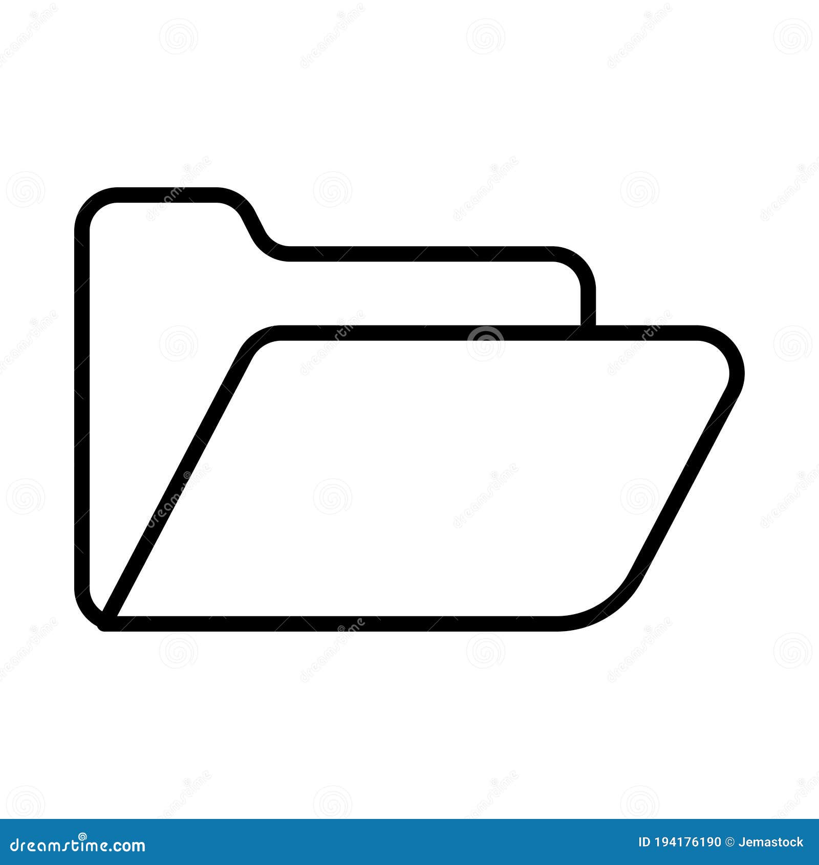 Folder Documents File Line Style Icon Stock Vector - Illustration of ...