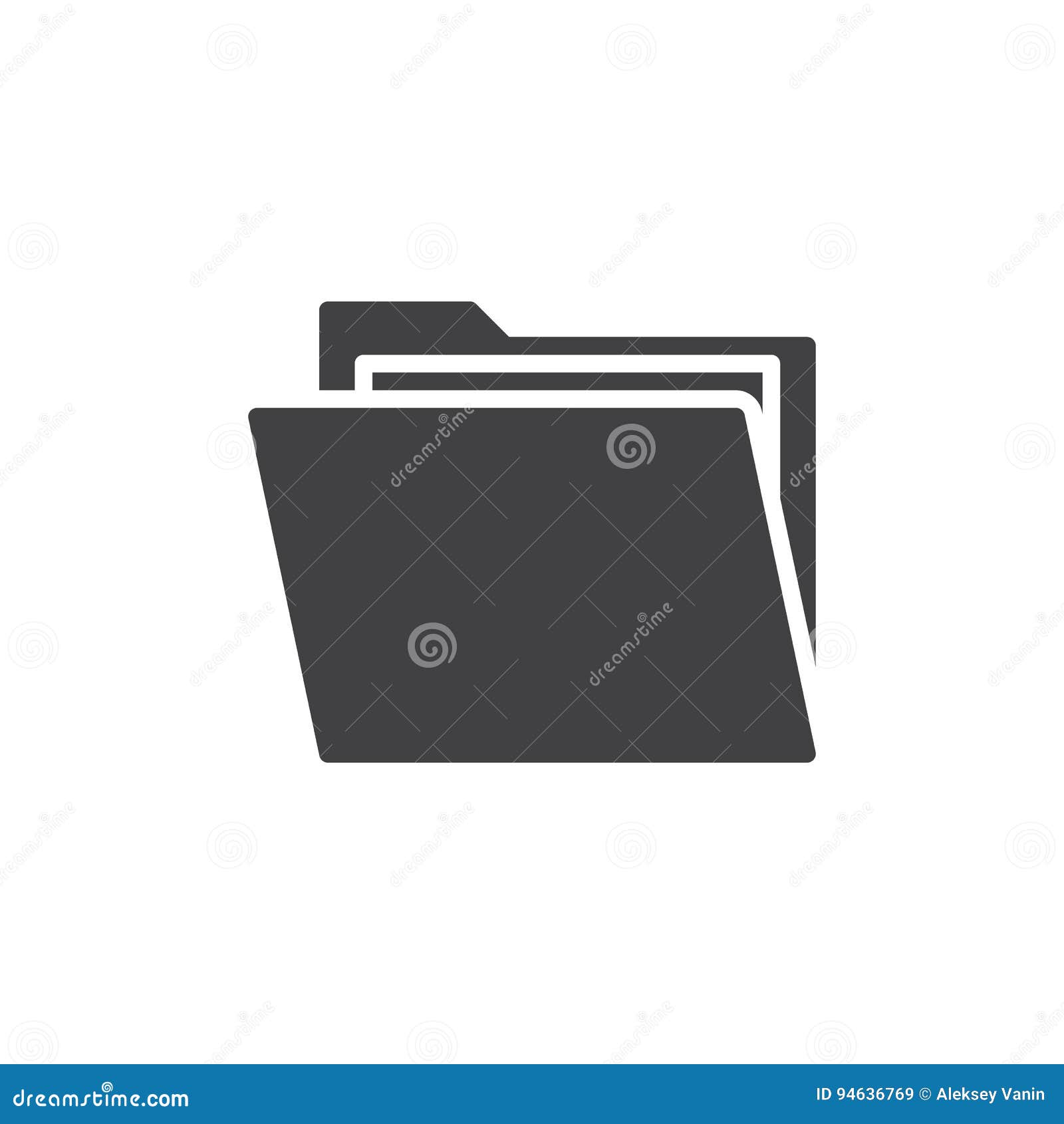 Folder with Documents Icon Vector, Filled Flat Sign, Solid Pictogram ...