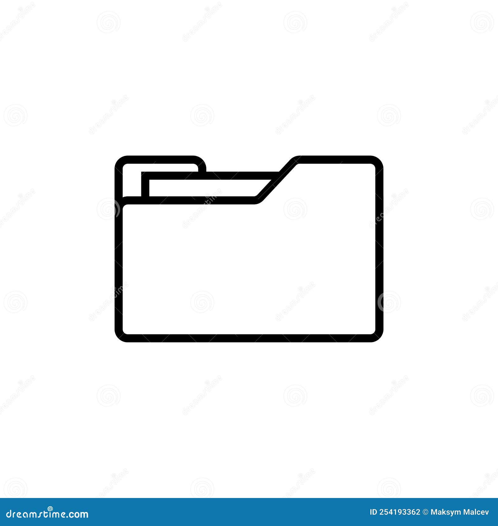 Folder with Documents Line Icon. Vector Illustration Isolated Stock ...