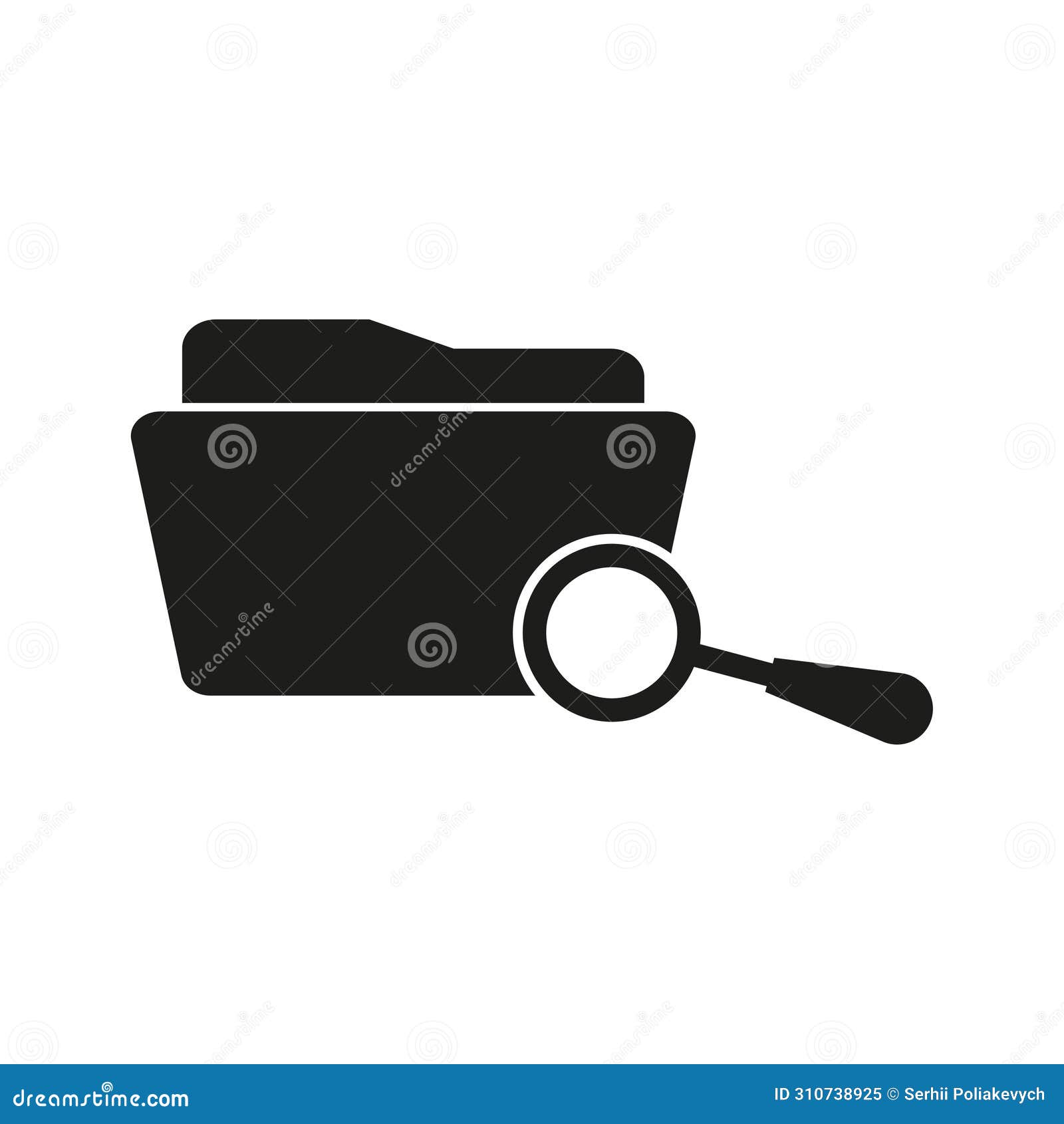 Folder Documents Magnifying Glass. Search File Investigation. Data ...