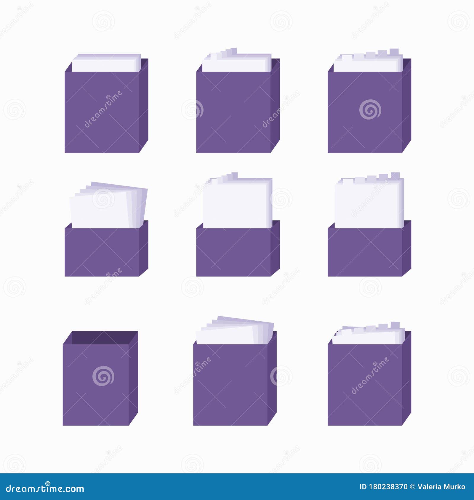 Folder for Documents. Office Paper Documents and File Folders Stock ...