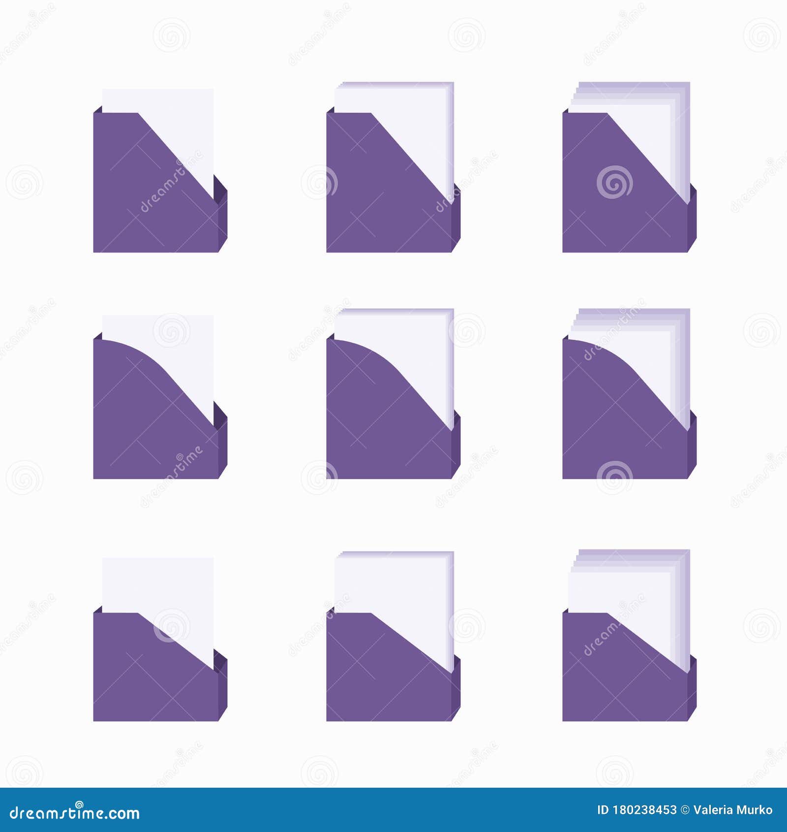 Folder for Documents. Office Paper Documents and File Folders Stock ...