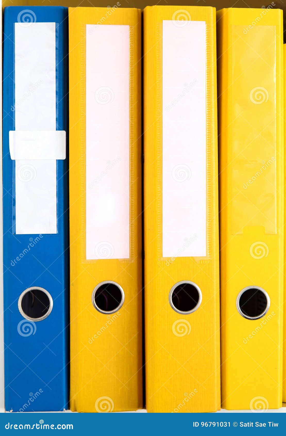Folder with the Documents on the Shelves. Stock Image - Image of ...