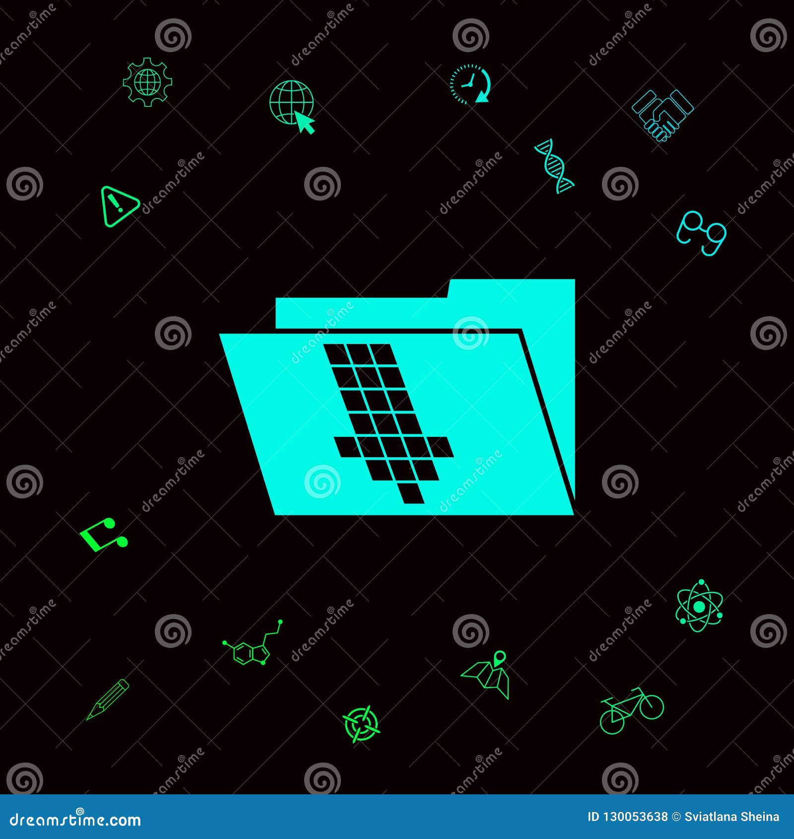 Folder Down Arrow Icon . Graphic Elements for Your Designt Stock Vector ...