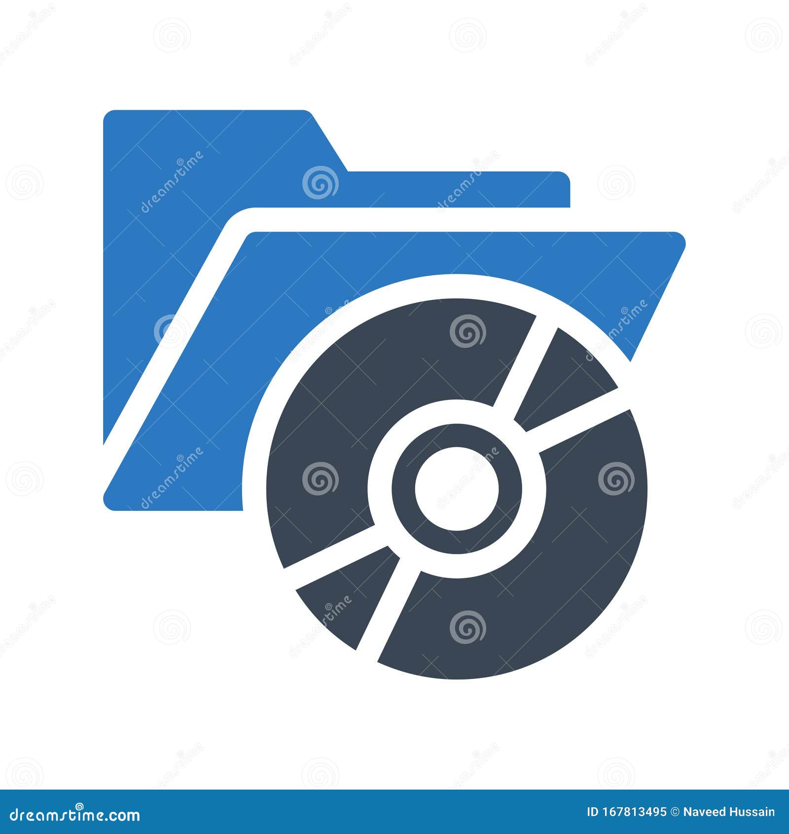 Folder DVD Glyph Color Icon Stock Illustration - Illustration of media ...