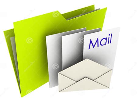 Folder E-Mail stock illustration. Illustration of email - 1623248