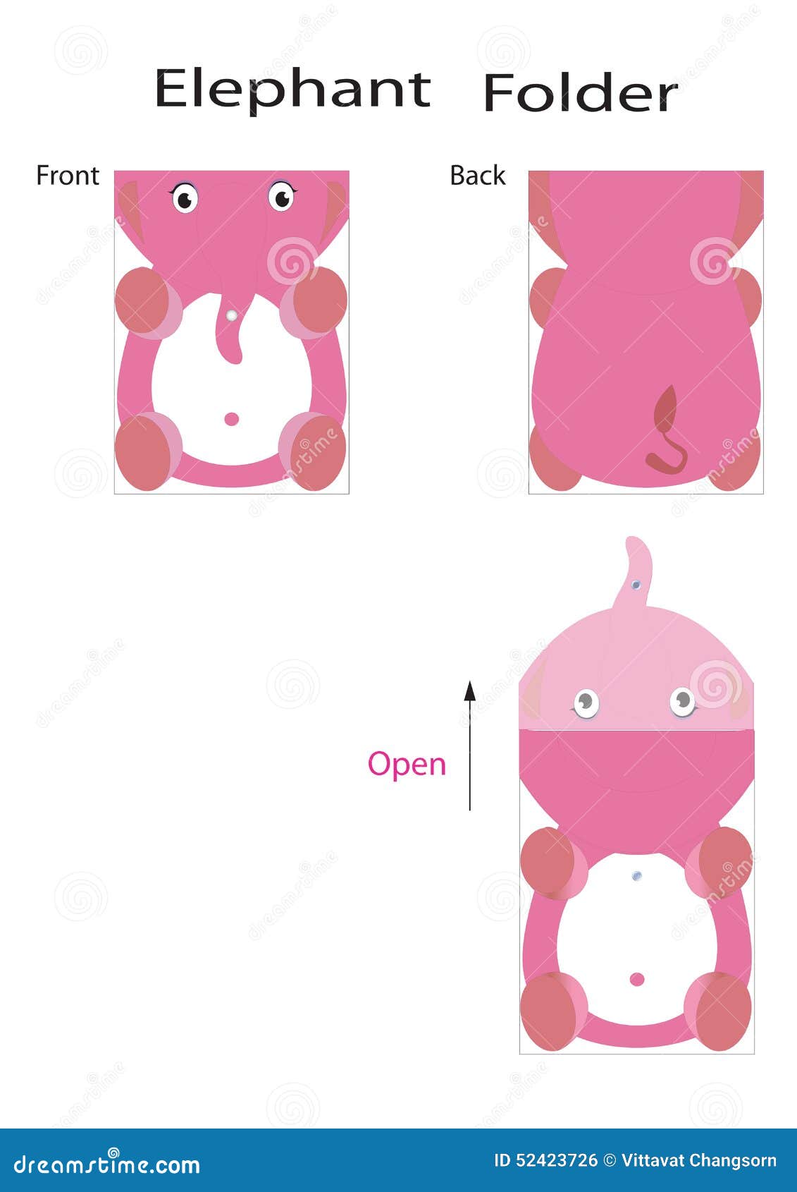 Folder elephant stock vector. Illustration of equipment - 52423726