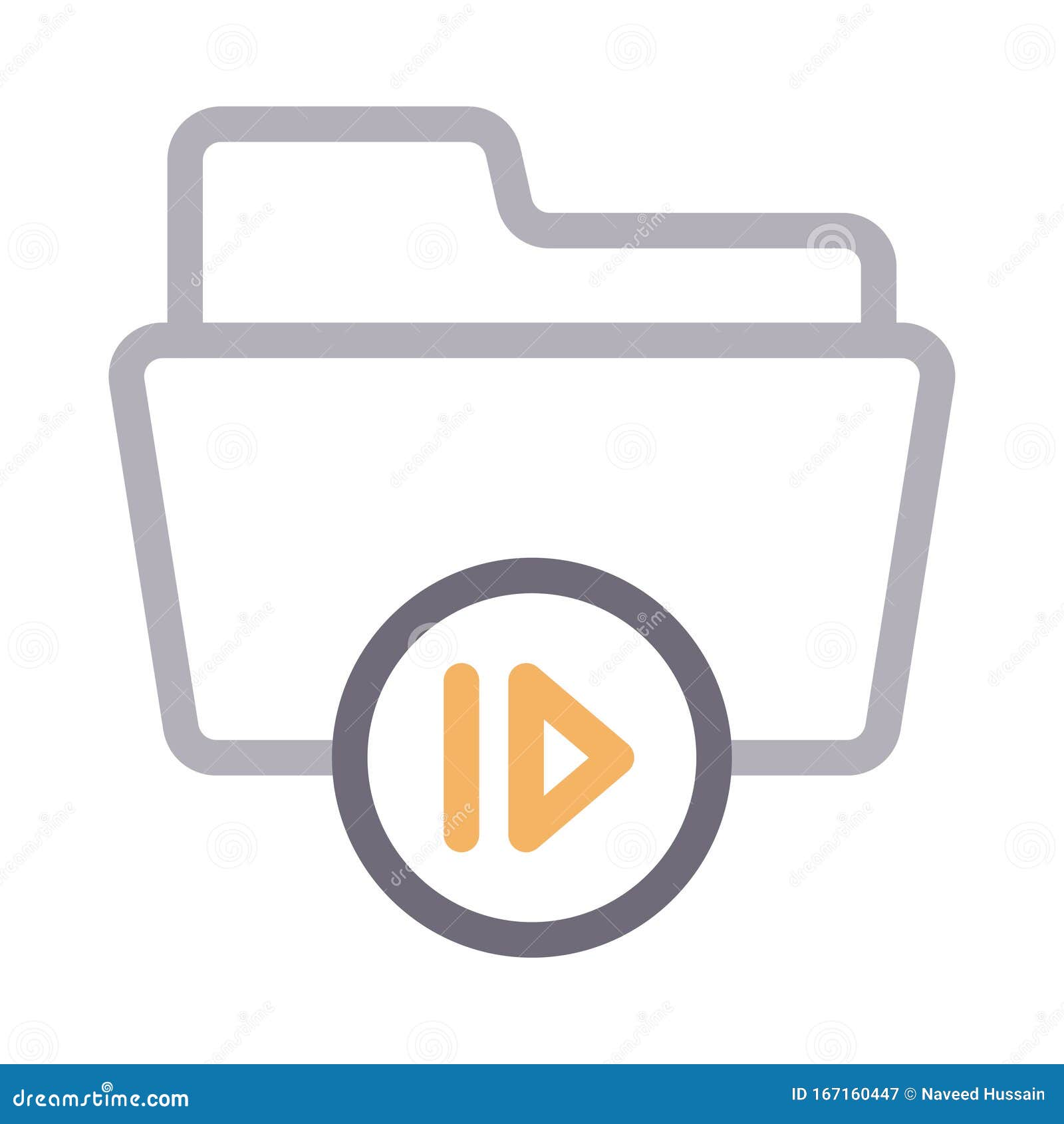 Folder Email Vector Color Line Icon Stock Vector - Illustration of ...