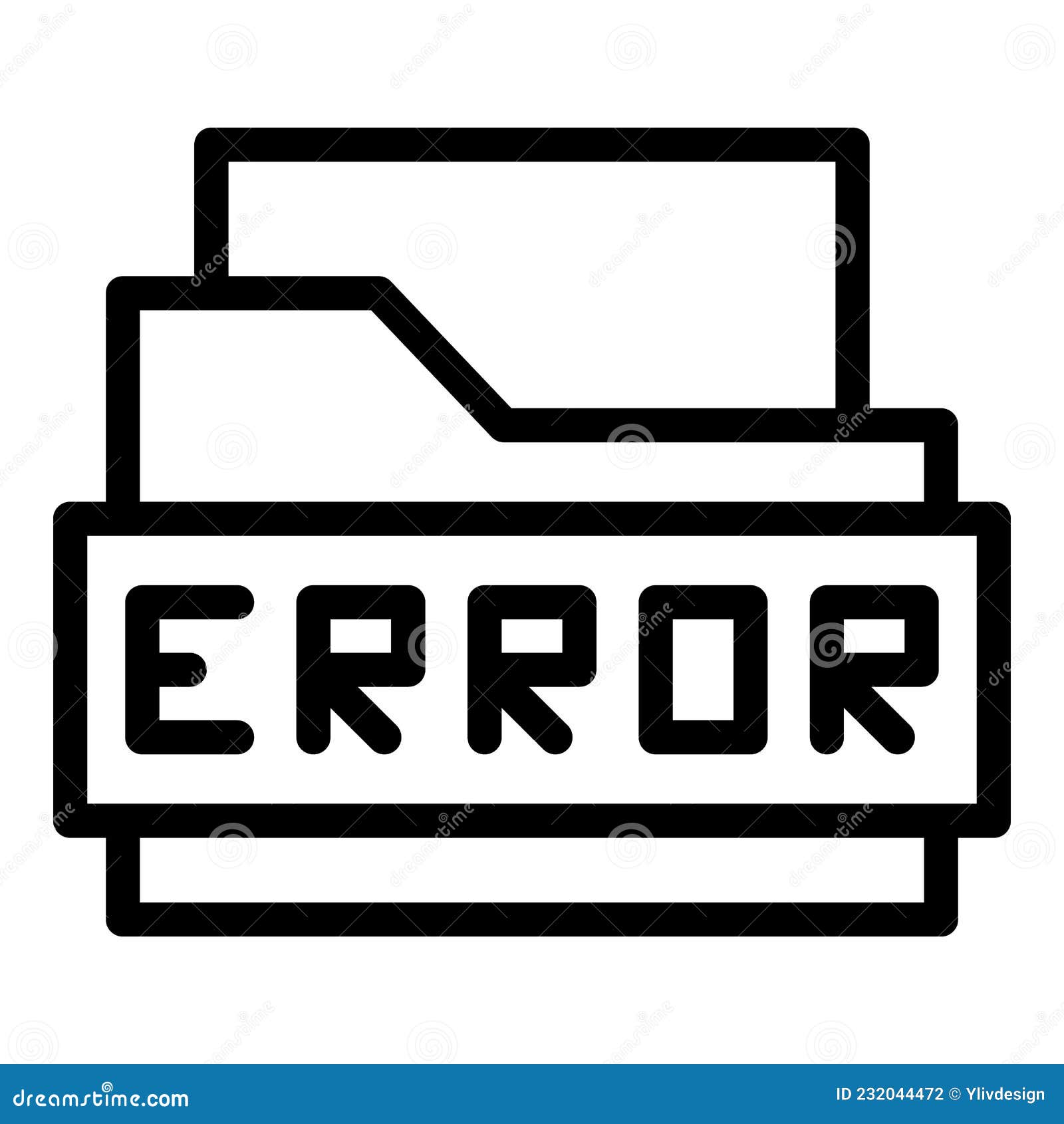 Folder Code Icon Outline Vector Verification Password 232045754