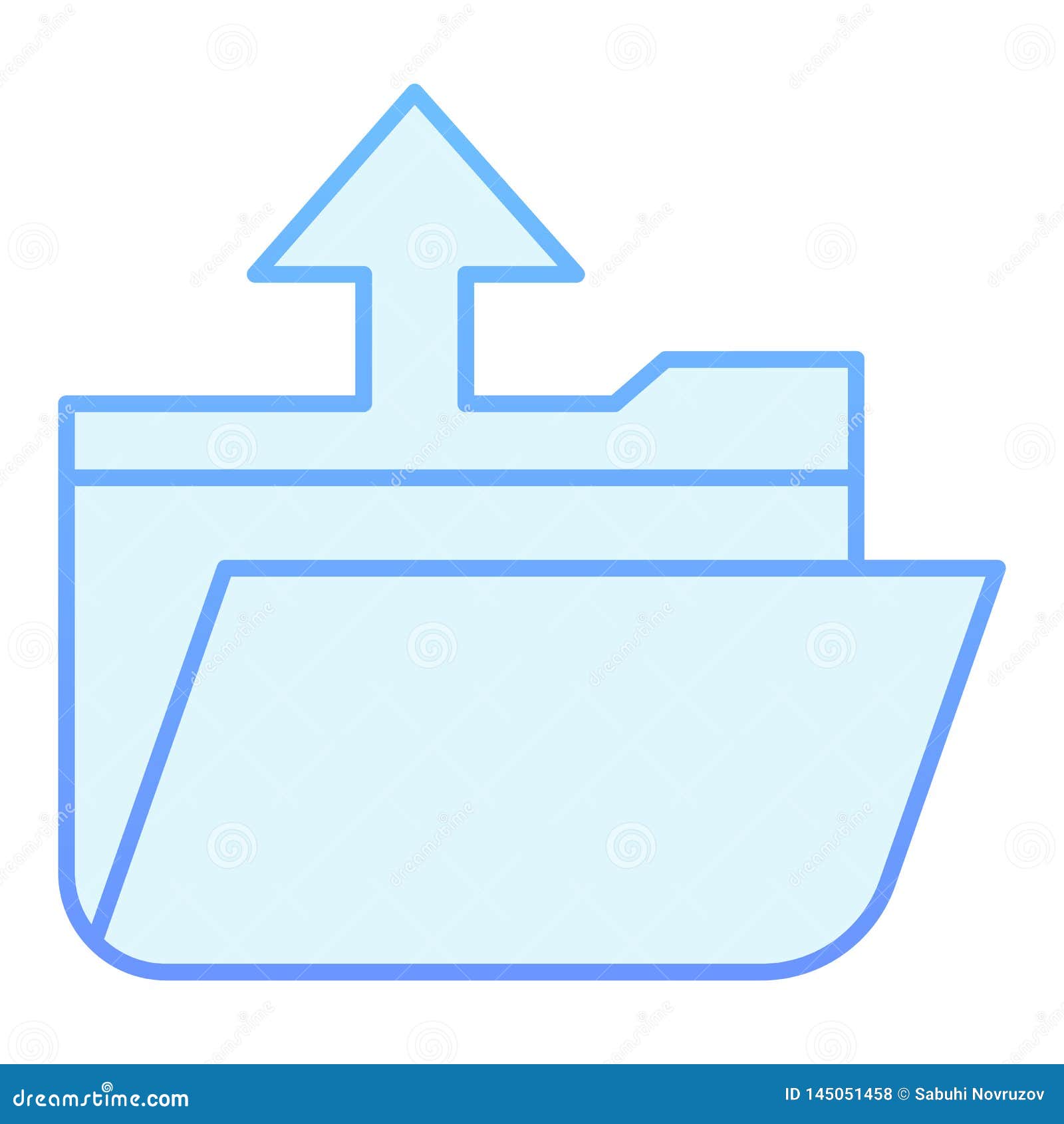 Folder Extraction Flat Icon. Open Folder Blue Icons in Trendy Flat ...