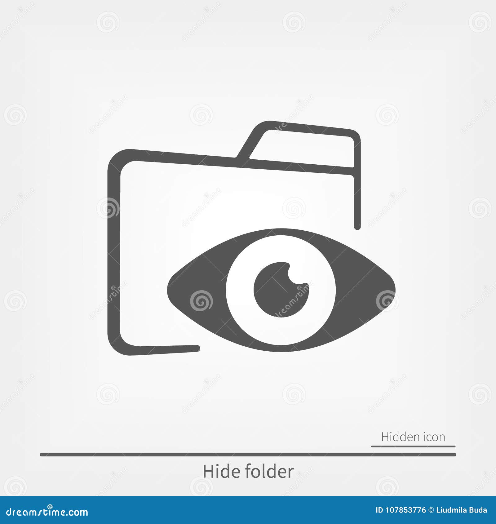 Folder and Eye Icon. Hidden Folder. Stock Vector - Illustration of ...