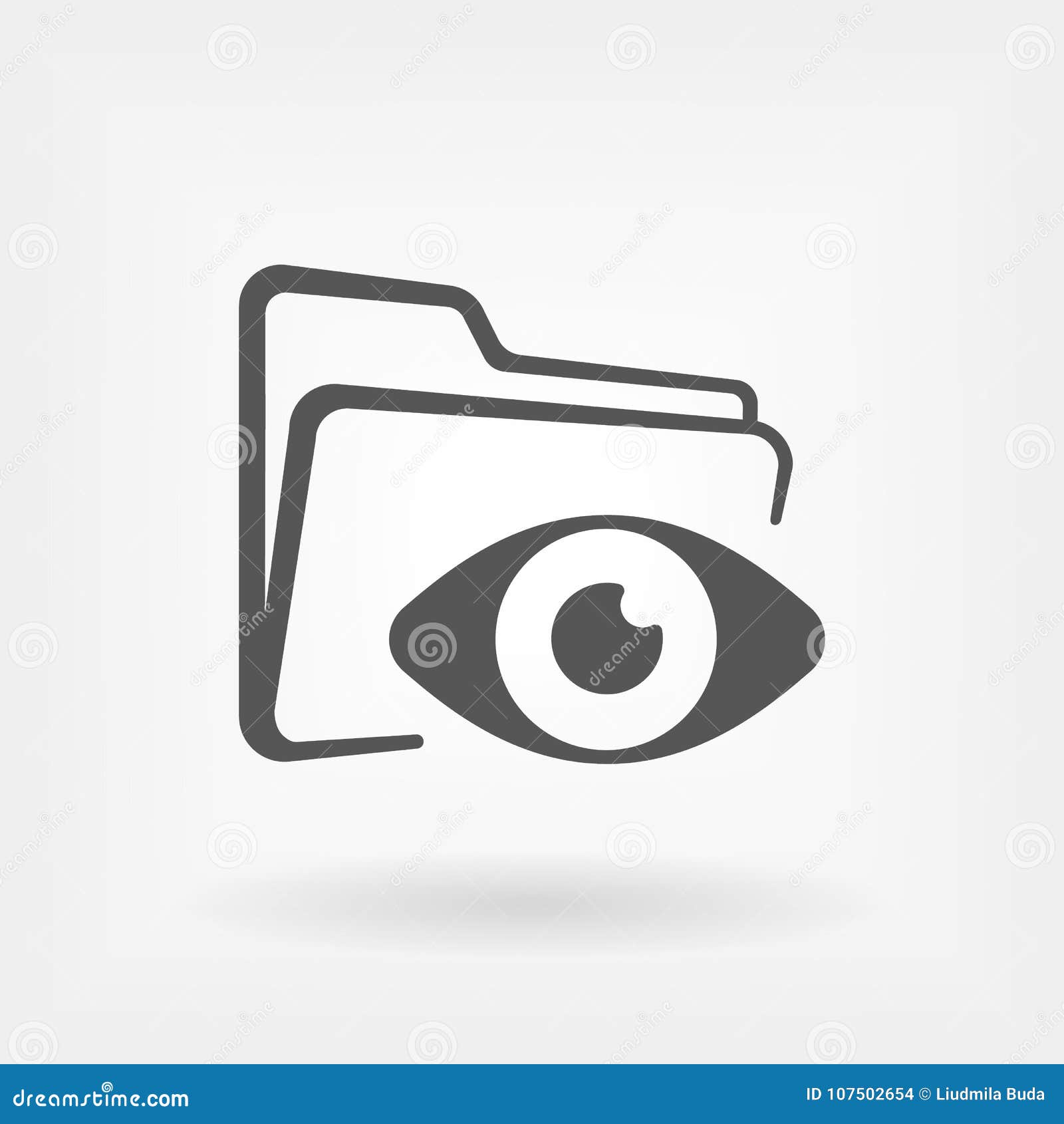 Folder and Eye Icon. Hidden Folder. Stock Vector - Illustration of ...
