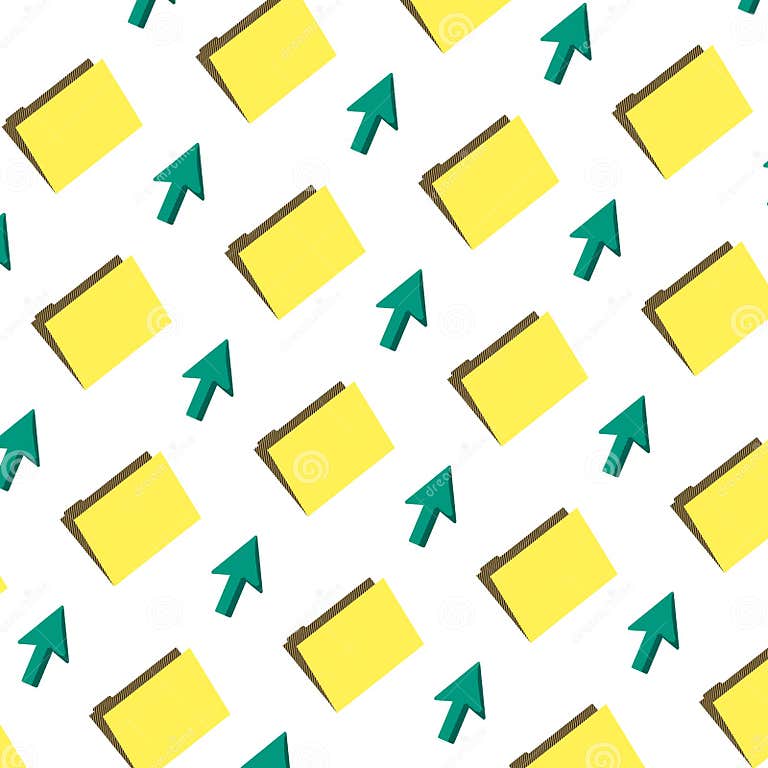 Folder File with Arrow Cursor Background Stock Vector - Illustration of ...