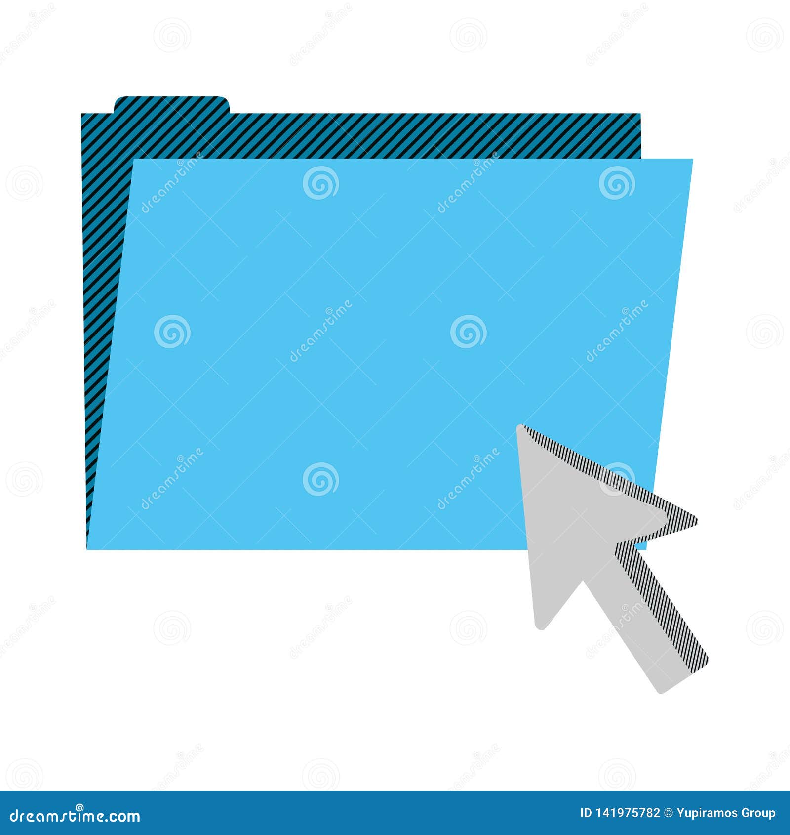 Folder File with Arrow Cursor Mouse Stock Vector - Illustration of ...