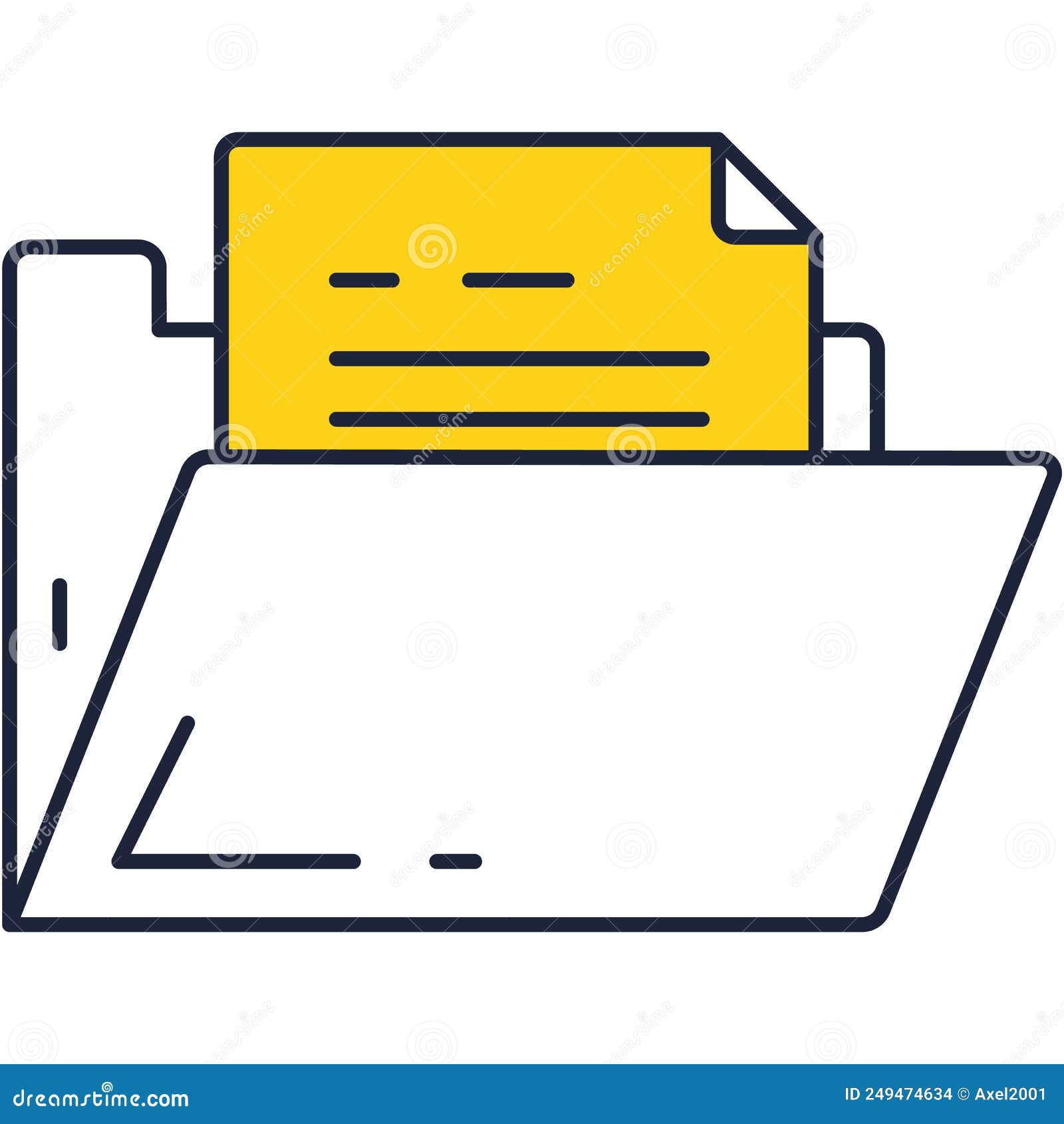 Folder with File Document Icon Vector Pictogram Stock Vector ...