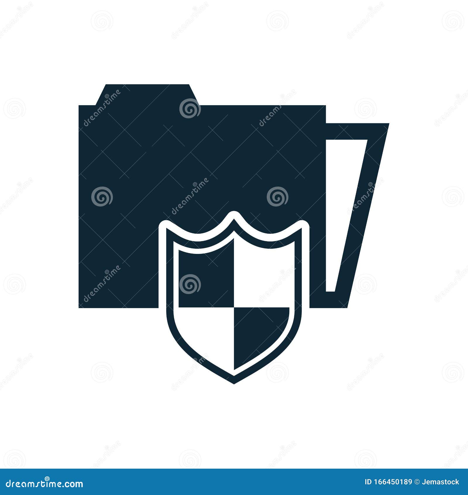 Folder File Document with Security Shield Stock Vector - Illustration ...
