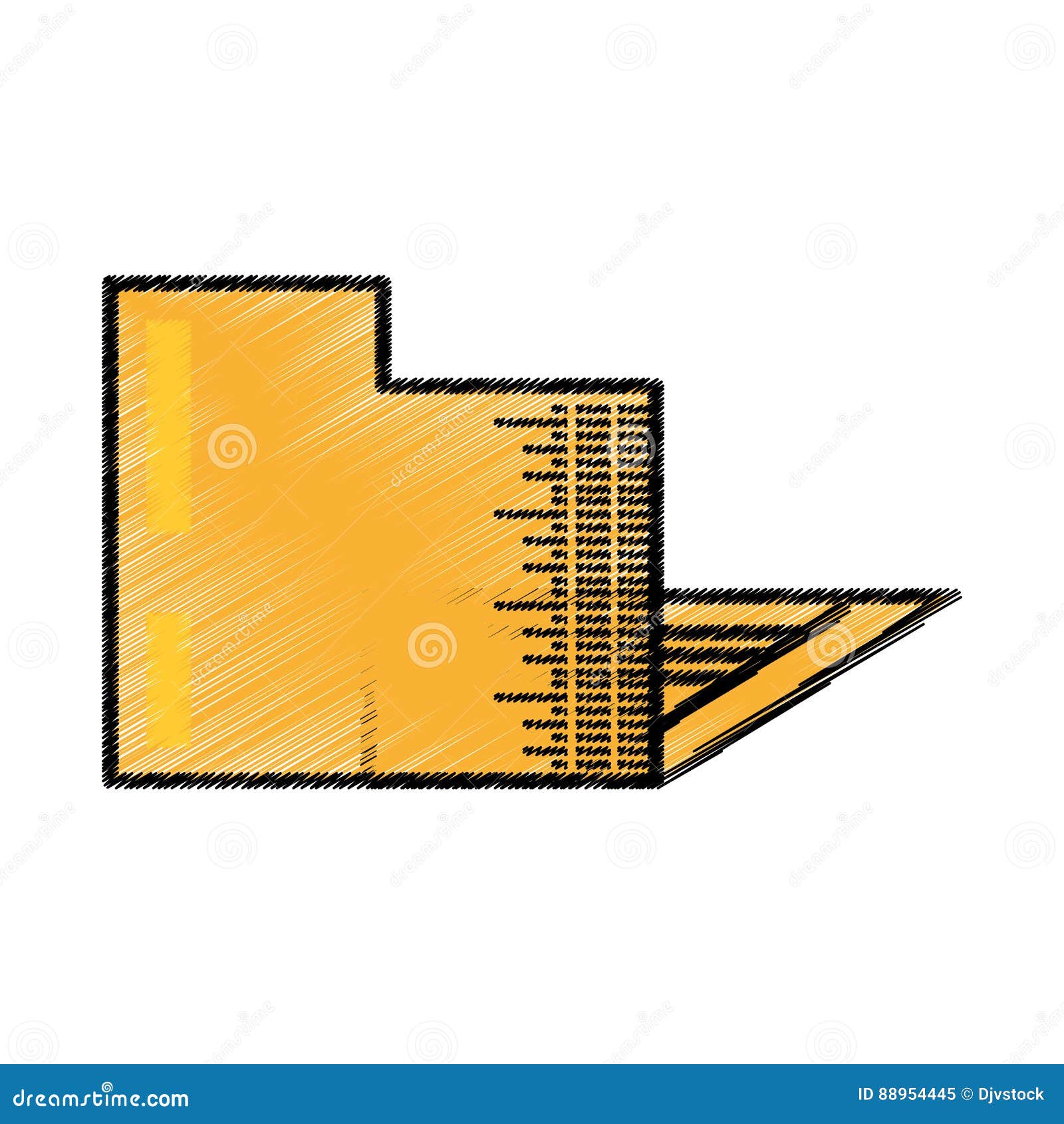 Folder File Document Sketch Stock Illustration - Illustration of ...