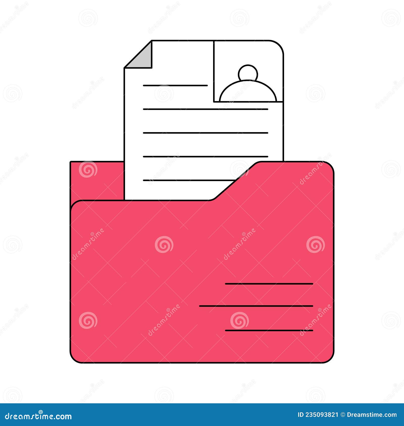 The Folder with the File. Folder for Documents, Employee S Personal ...