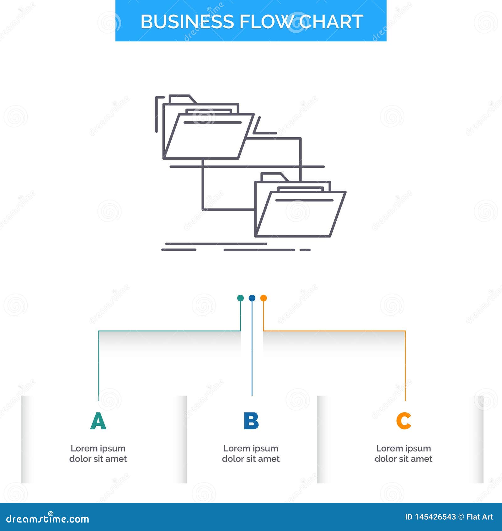 Folder, File, Management, Move, Copy Business Flow Chart Design with 3 ...