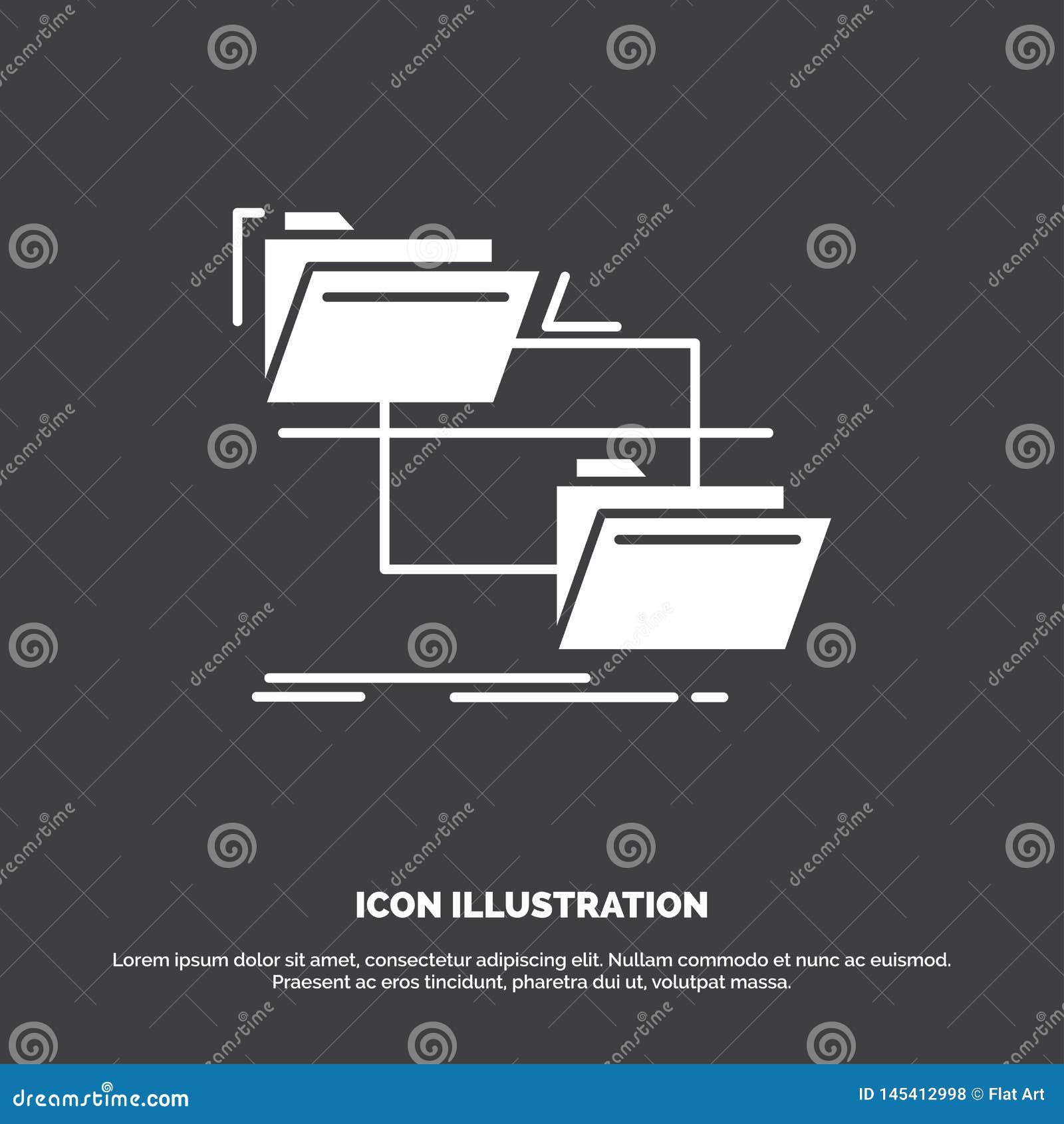 Folder, File, Management, Move, Copy Icon. Glyph Vector Symbol for UI and UX, Website or Mobile ...