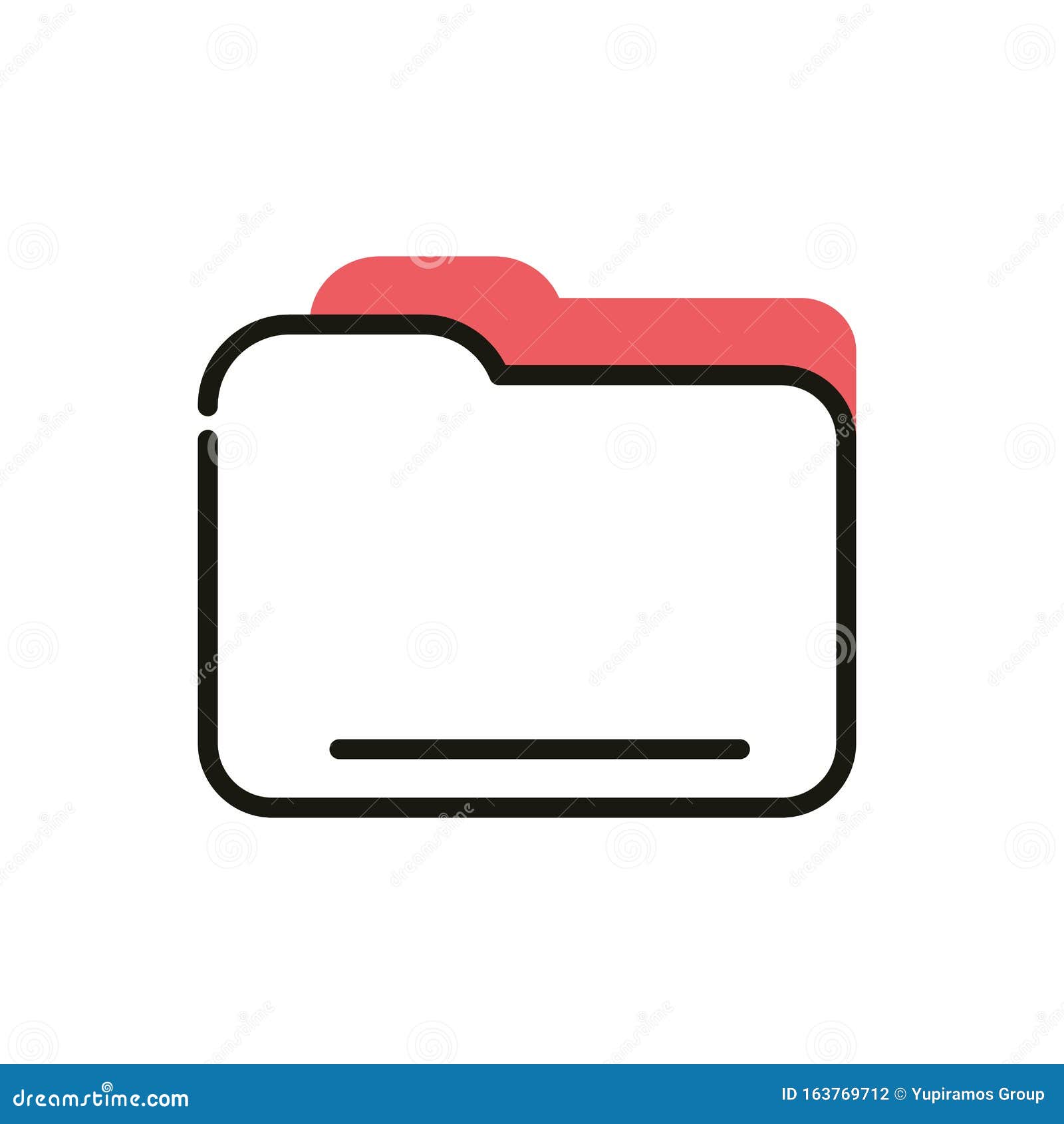 Folder File Social Media Icon Line and Fill Stock Vector - Illustration ...