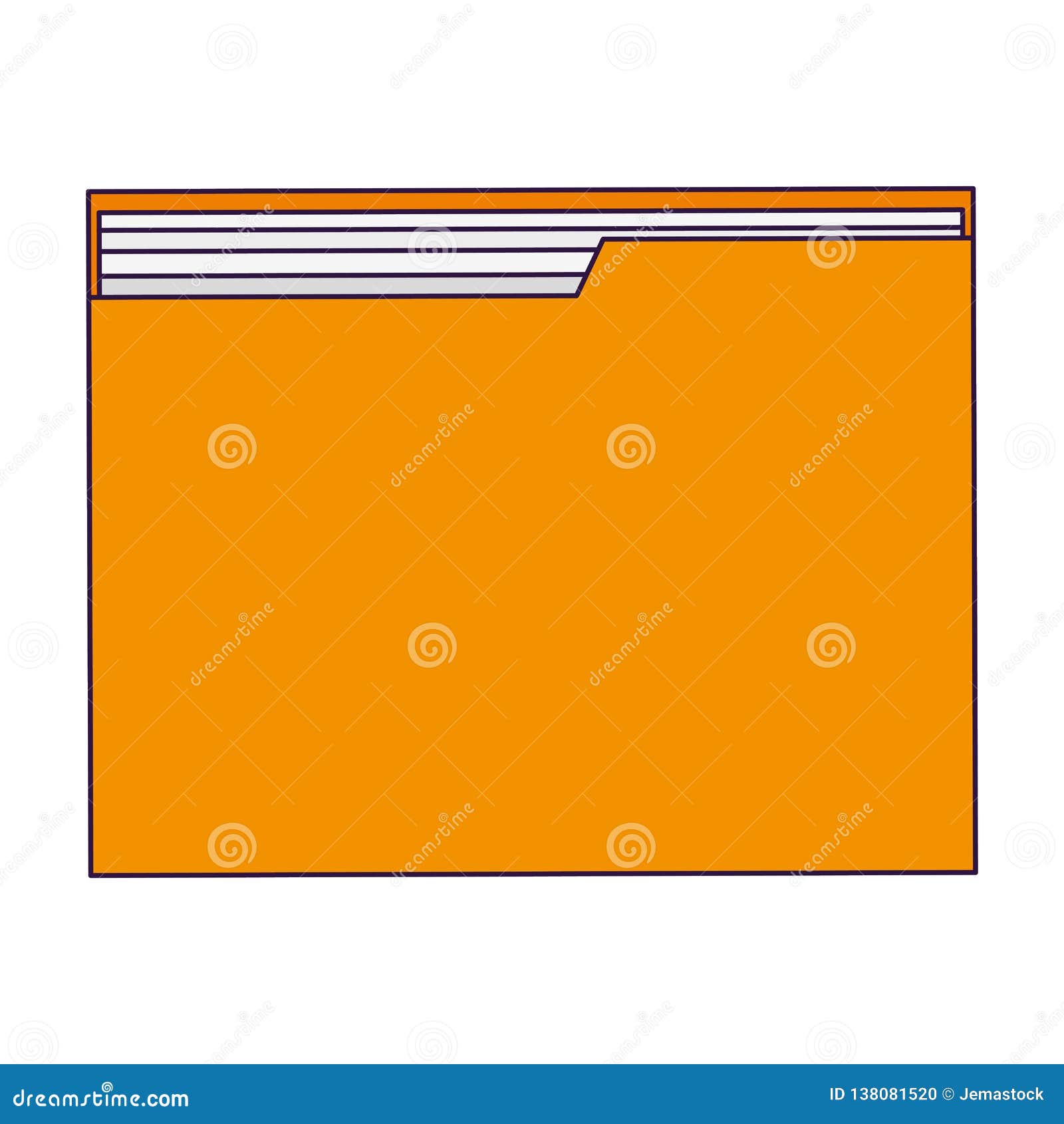 Folder File Symbol Isolated Stock Vector - Illustration of file, office ...