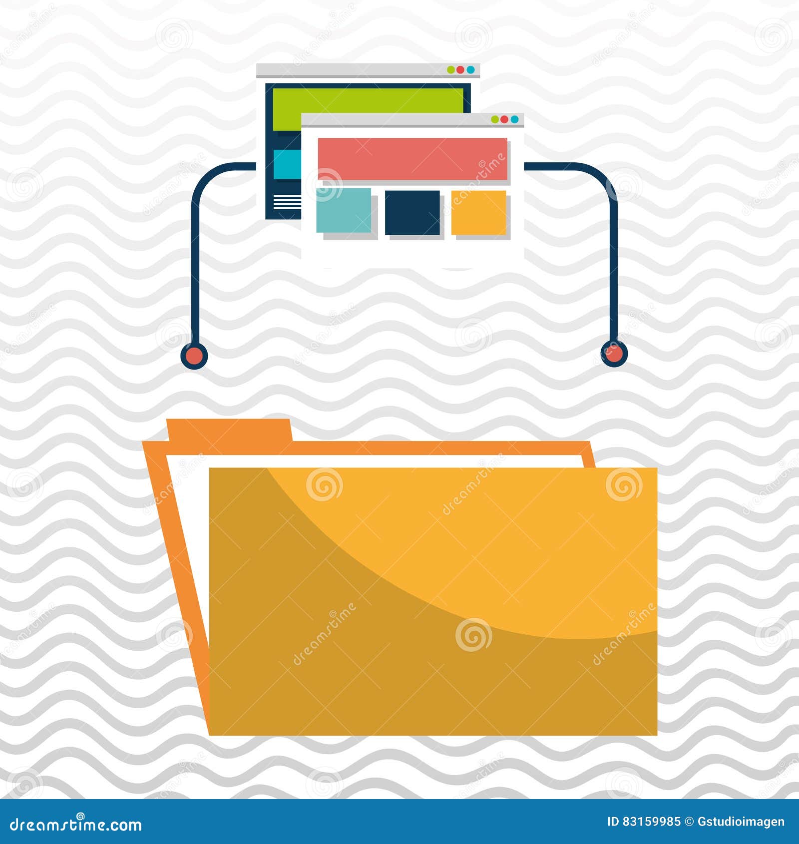 Folder file web page stock illustration. Illustration of design - 83159985