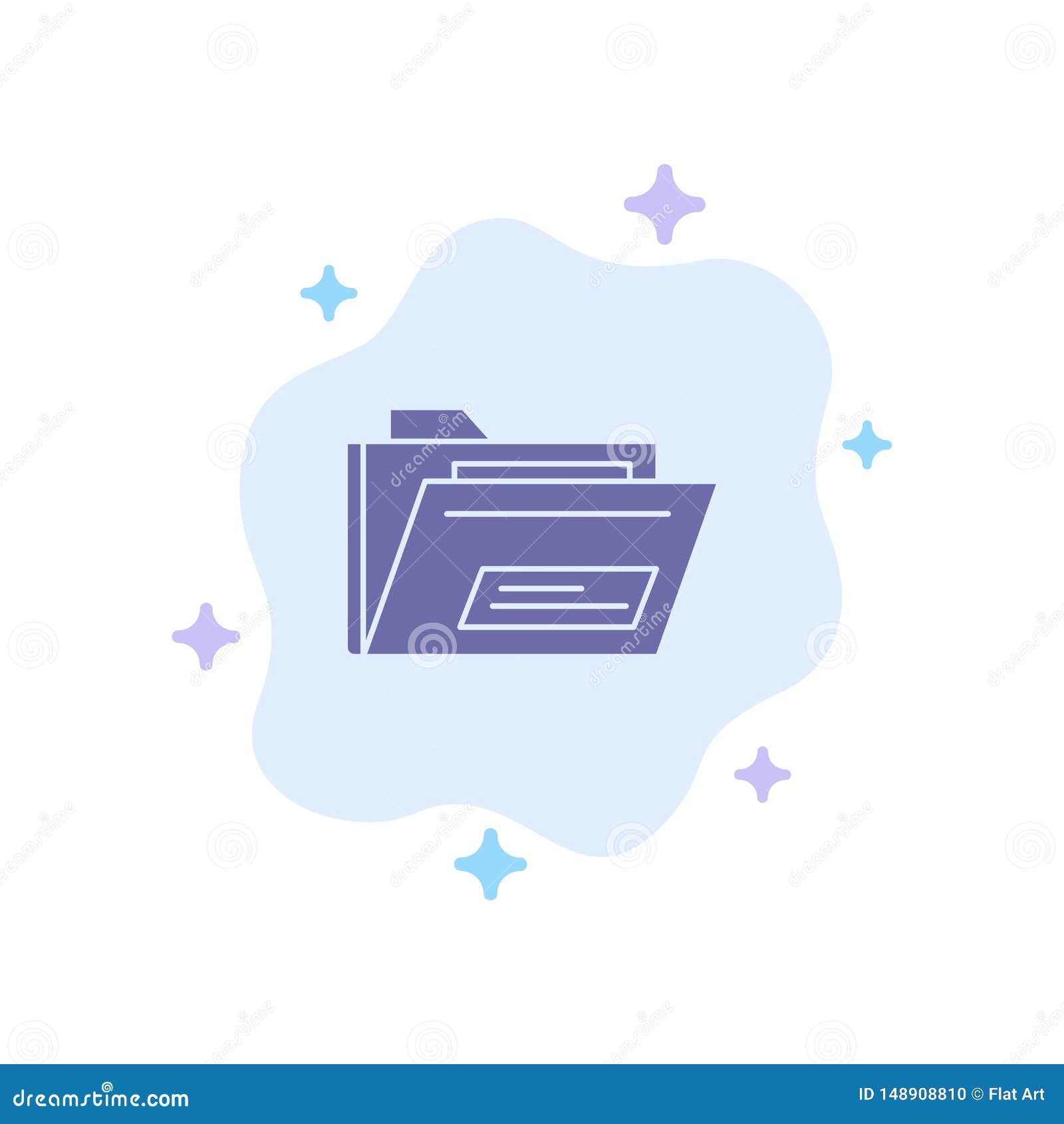 Folder, File, Zip, Rar, Blue Icon on Abstract Cloud Background Stock ...