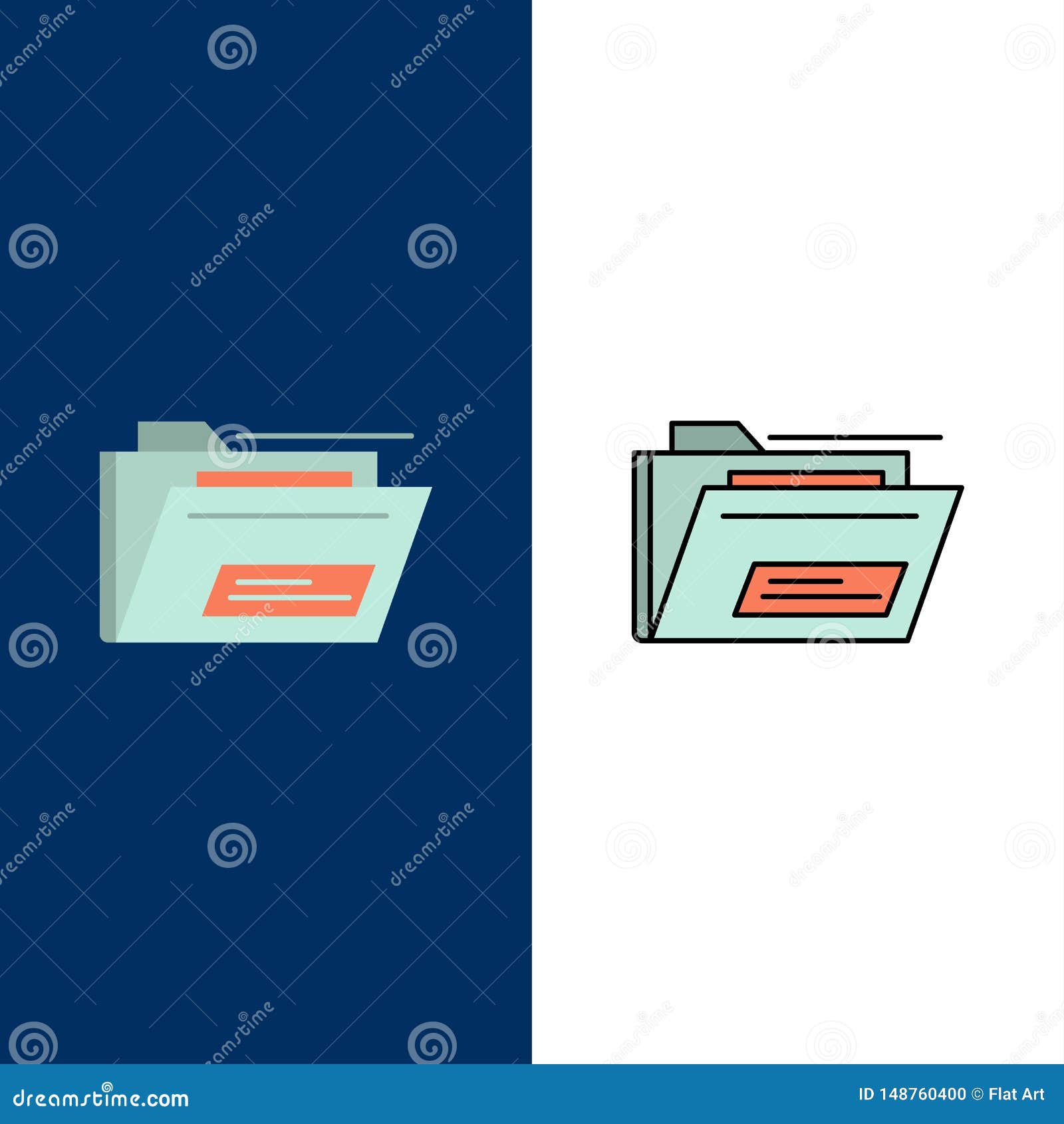 Folder, File, Zip, Rar, Icons. Flat and Line Filled Icon Set Vector ...