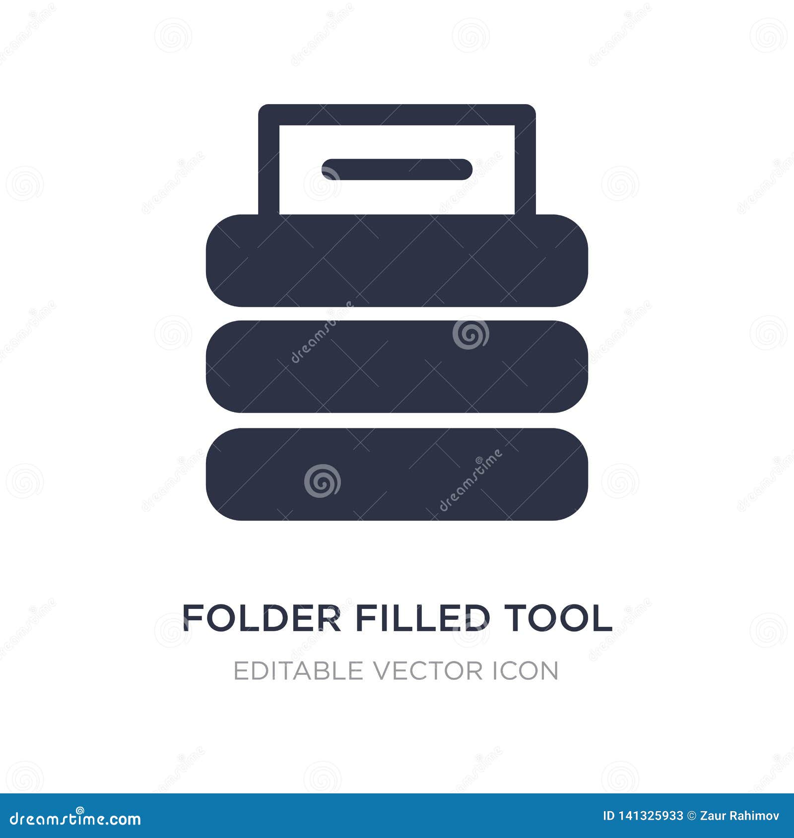 Folder Filled Tool Icon on White Background. Simple Element ...