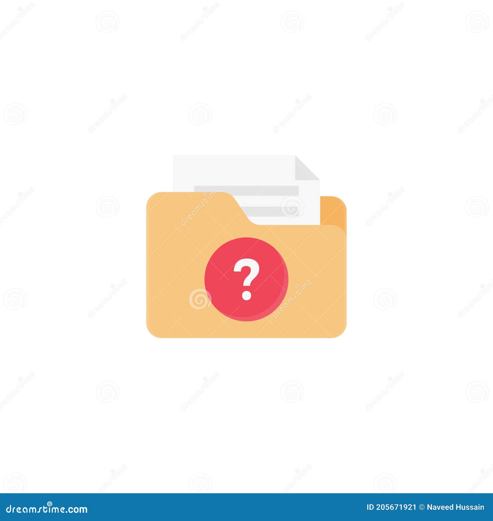 Folder Vector Flat Colour Icon Stock Vector - Illustration of process ...