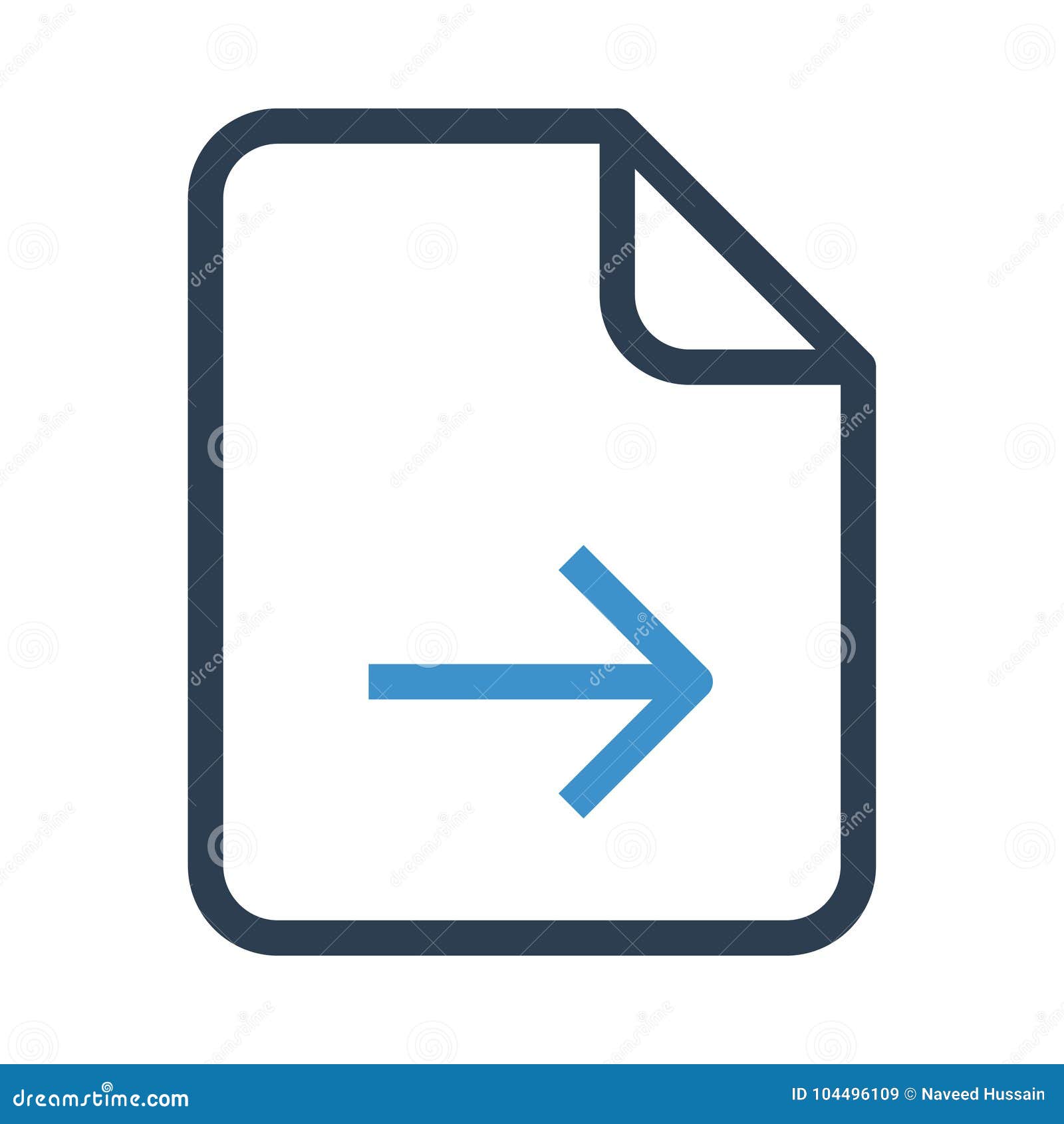 Folder forward line icon stock vector. Illustration of team - 104496109