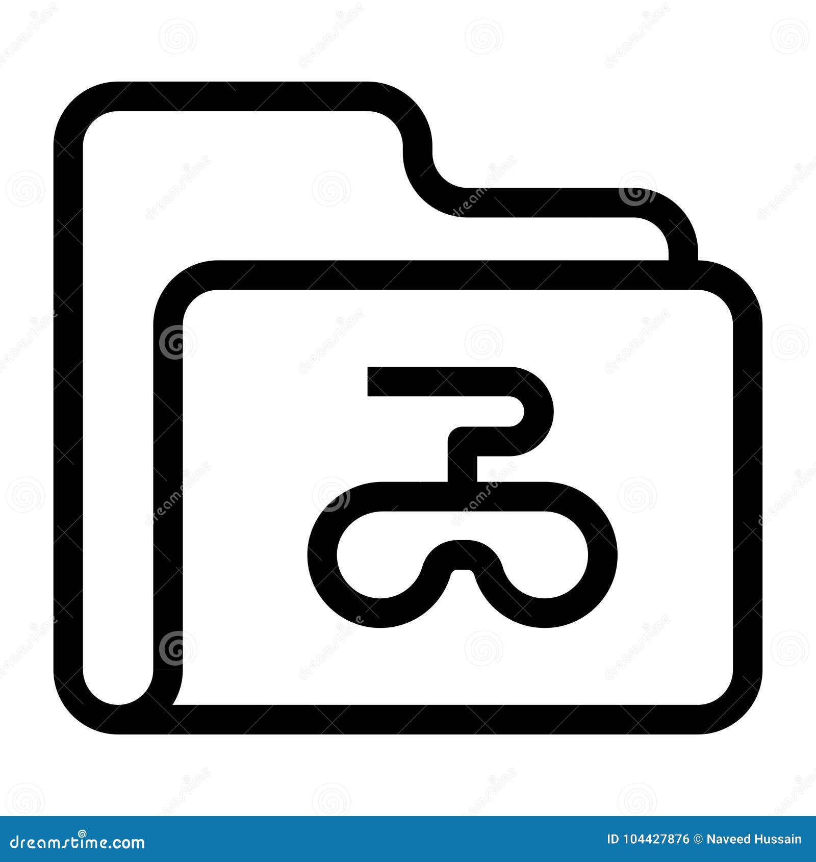 Folder Game Control Line Icon Stock Illustration - Illustration of ...