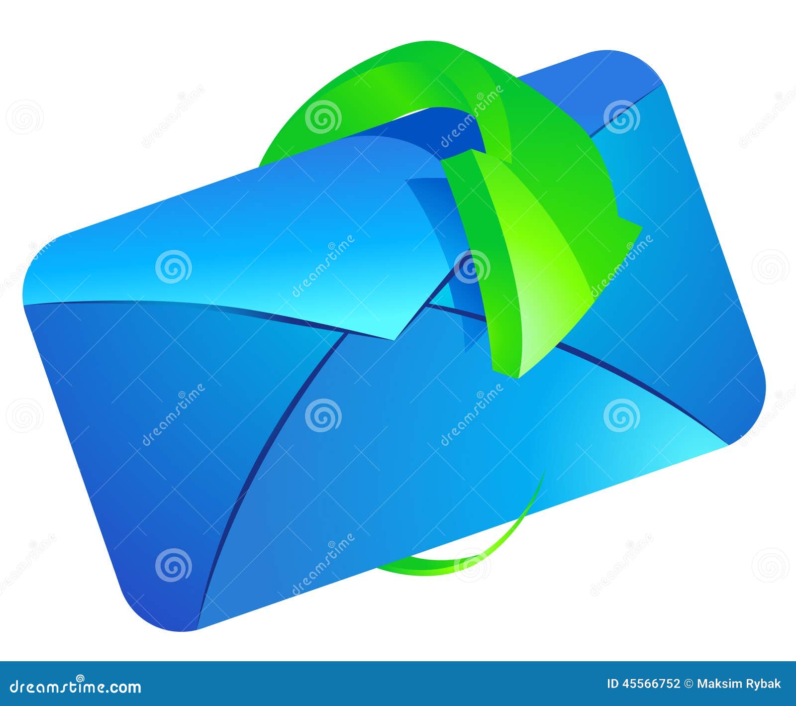 Folder with green arrow stock vector. Illustration of blue - 45566752