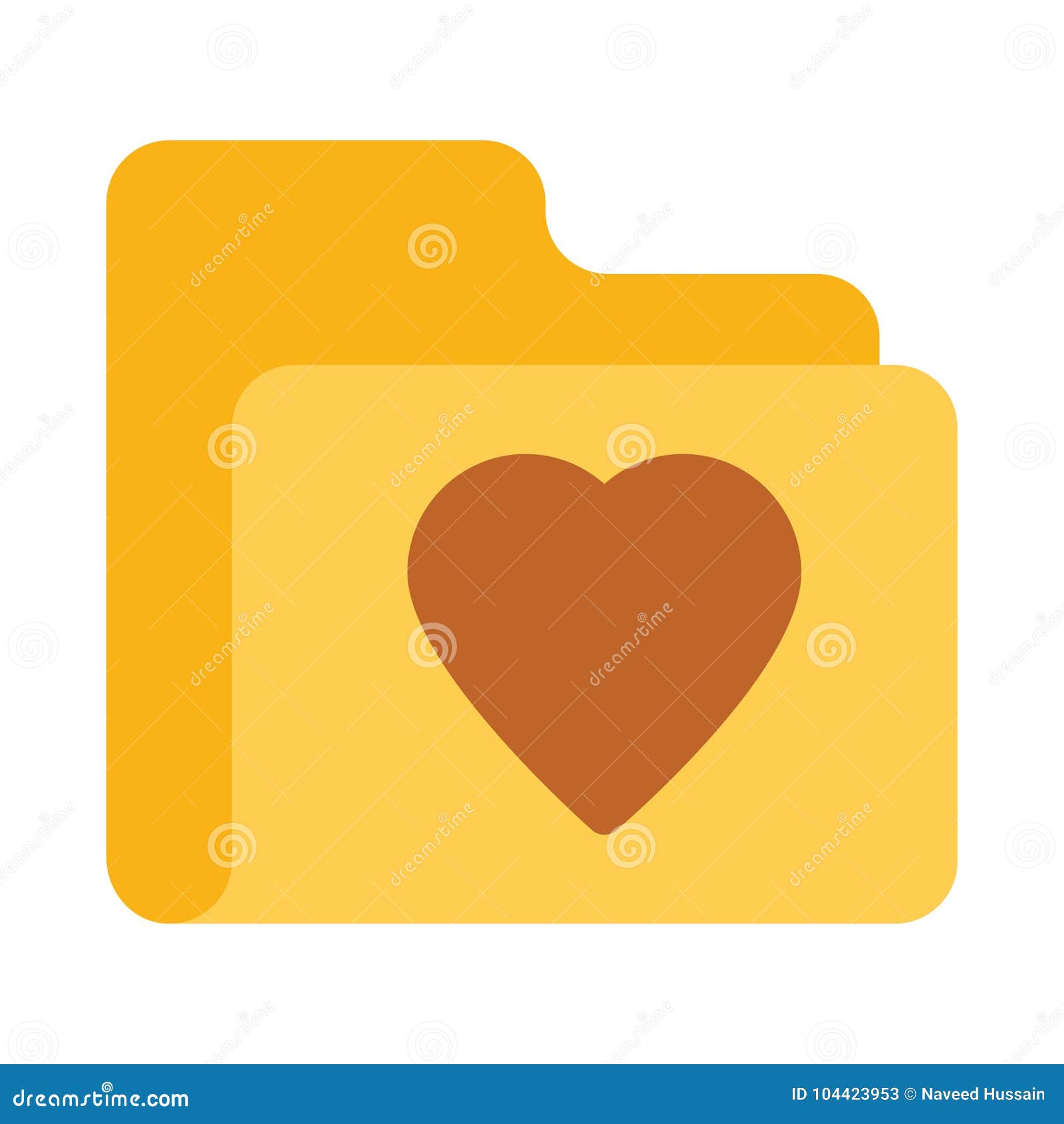 Folder Heart Color VECTOR Icon Stock Vector - Illustration of team ...
